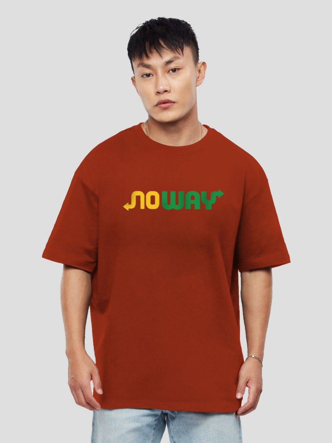 Buy TOGS & TERRE Men Typography Printed Round Neck Cotton Oversized T ...