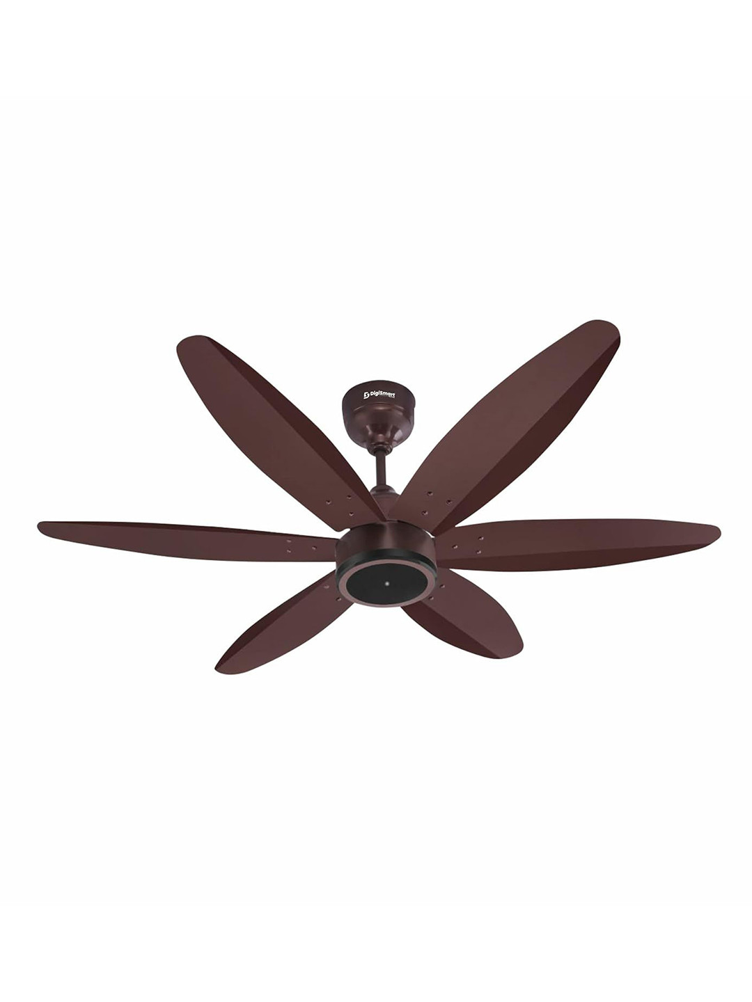Buy DIGISMART Aeros Hexa Premium Brown Ceiling Fan With LED Light ...