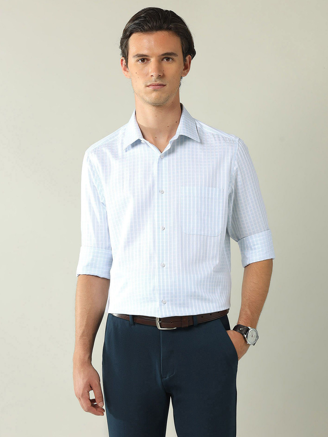 Buy AD By Arvind Regular Fit Striped Shirt - Shirts for Men 34002483 ...