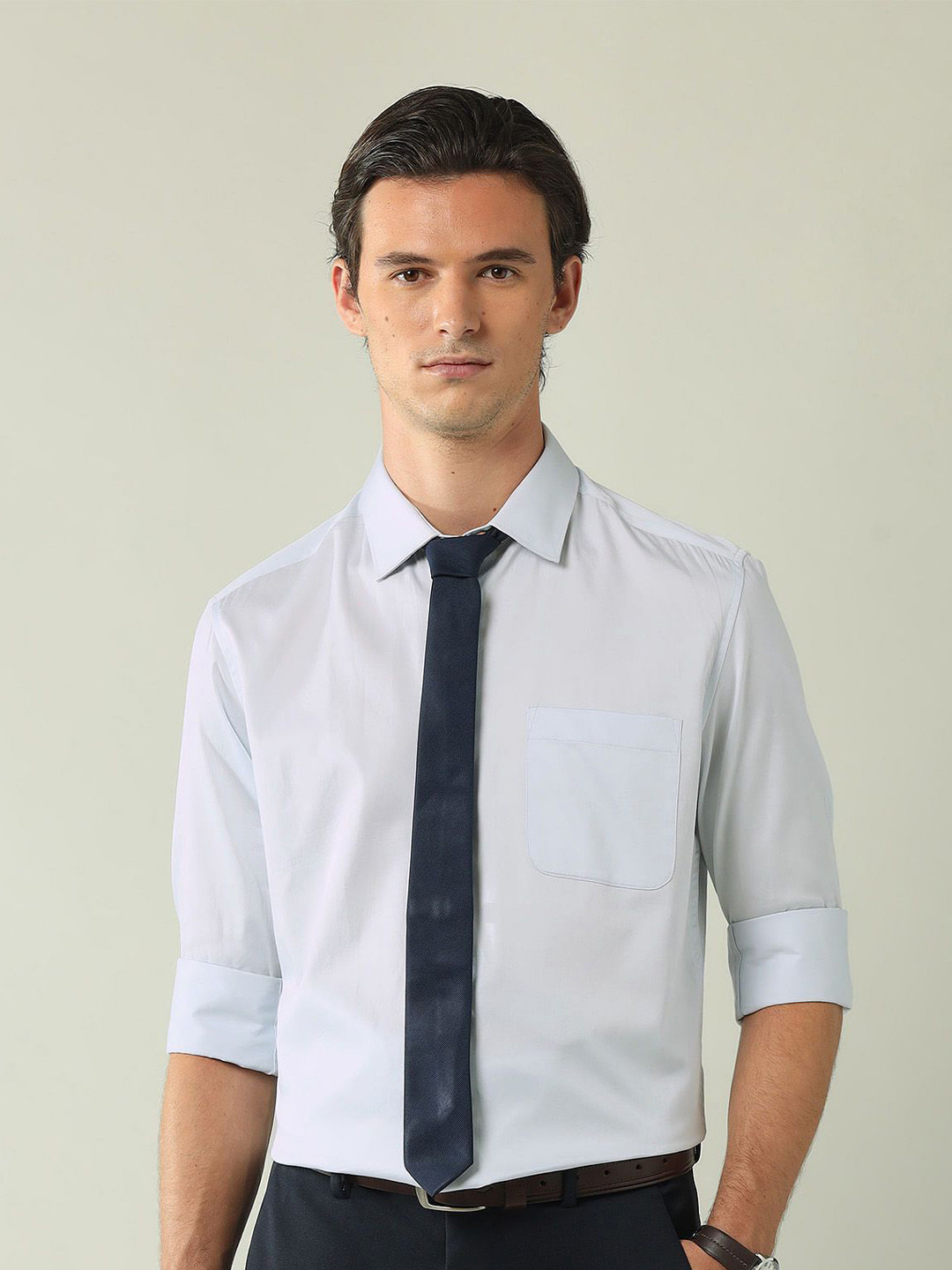 Buy AD By Arvind Regular Fit Satin Solid Shirt - Shirts for Men ...
