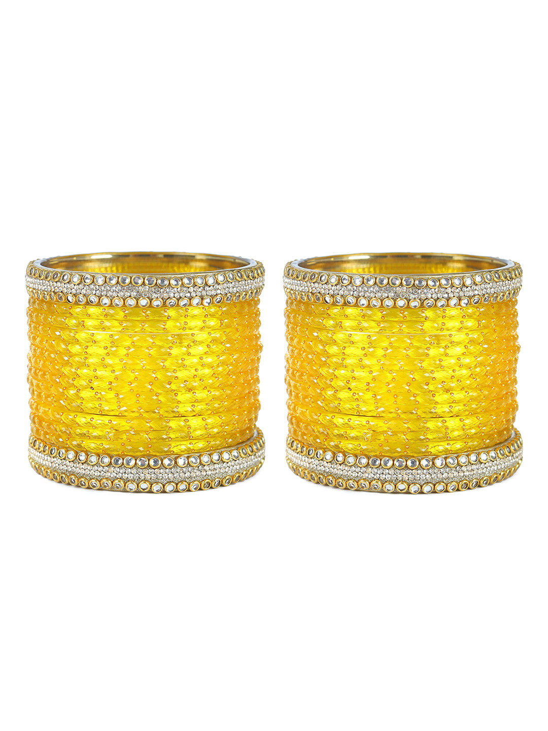 Buy KOTTIAR CREATIONS Set Of 28 Glass Crystals Studded Bangles - Bangle ...