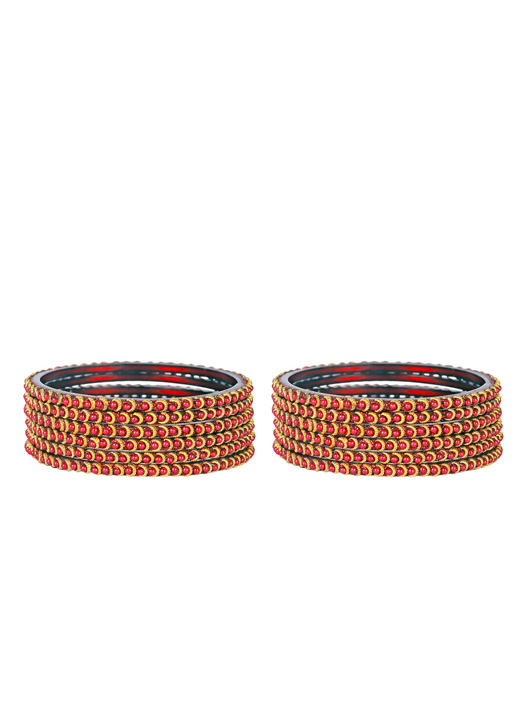 Buy KOTTIAR CREATIONS Set Of 12 Crystal Studded Bangles - Bangle for ...