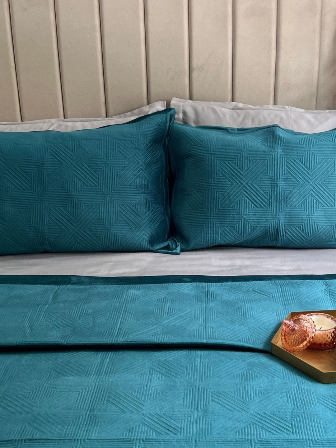 Buy Sadyaska Emerald Green Bonito Textured Double KingDuvetCover - Bed ...