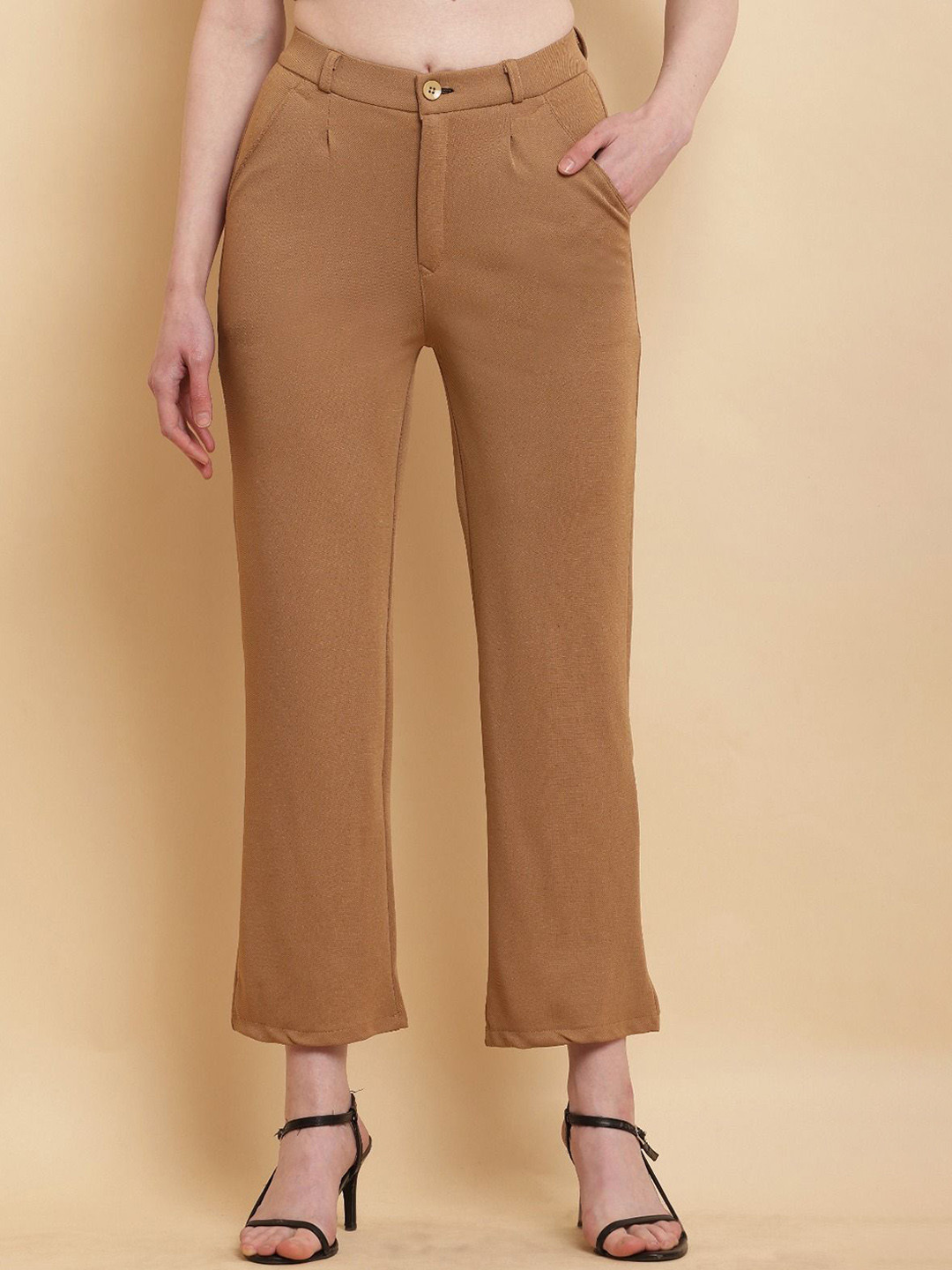 Buy Mast & Harbour Women Loose Fit High Rise Chinos - Trousers for ...