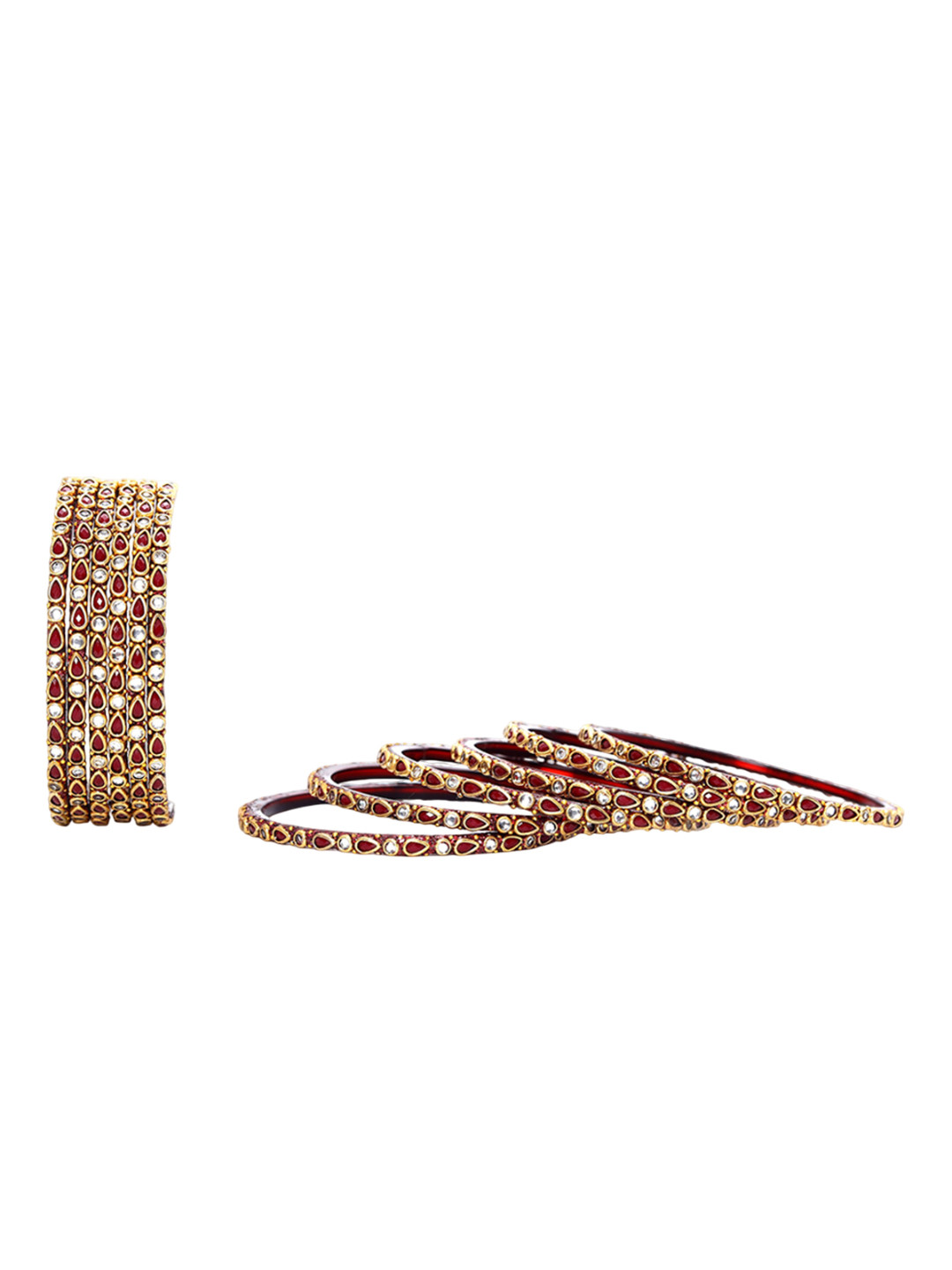 Buy KOTTIAR CREATIONS Set Of 12 Glass Diamond Crystal Stone Studded ...