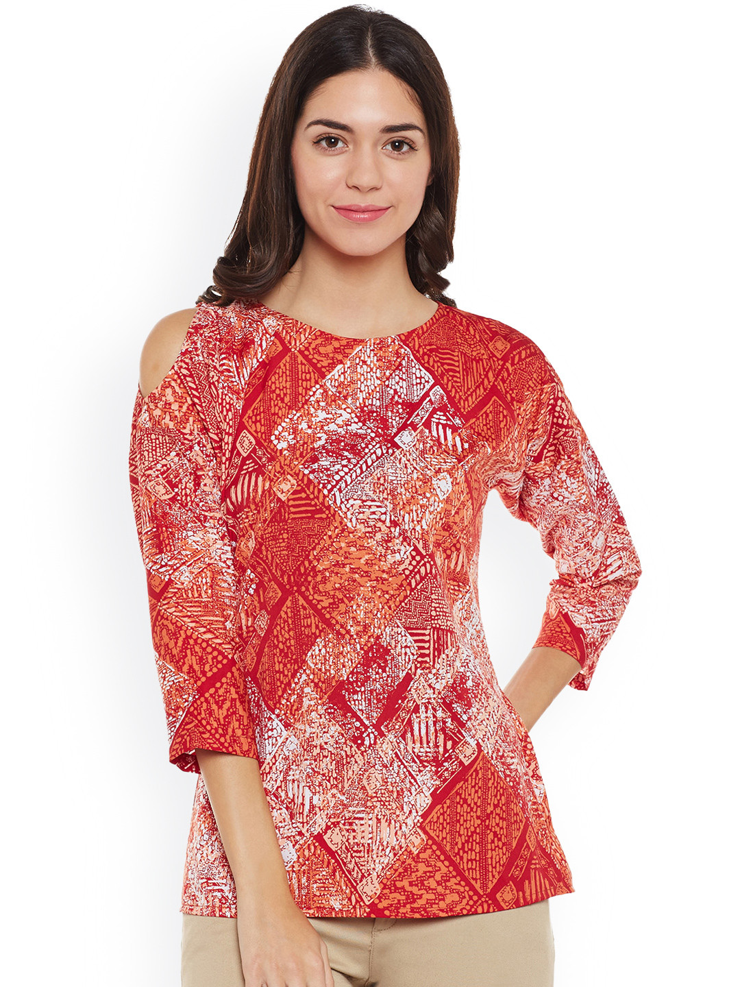 Buy WISSTLER Women Red Printed Top - Tops for Women 2025145 | Myntra