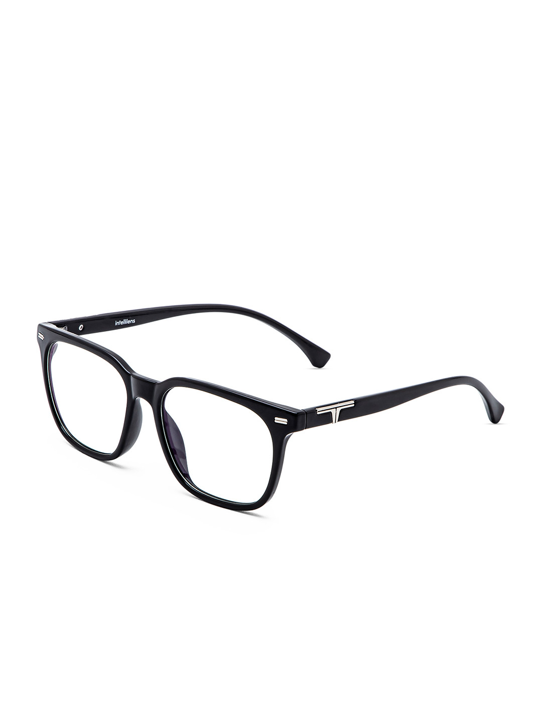 Buy Intellilens Unisex Transparent & Black Full Rim Square Frames ...