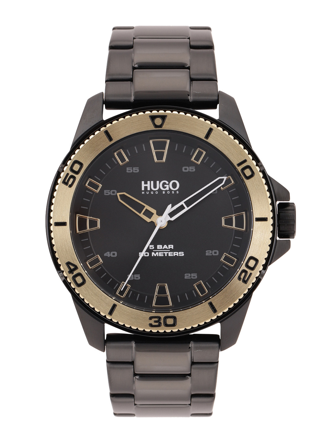 Buy HUGO Men Black Streetdiver Bracelet Style Analogue Watch 1530225 ...