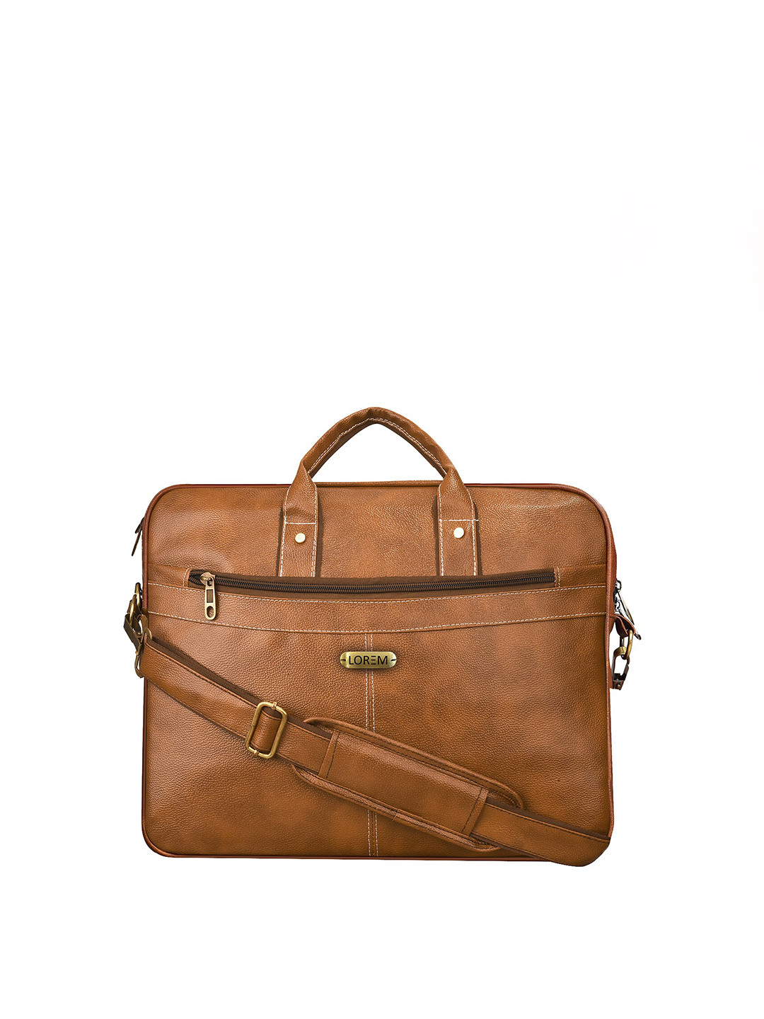 Buy LOREM Unisex Tan Textured Laptop Bag - Laptop Bag for Unisex ...