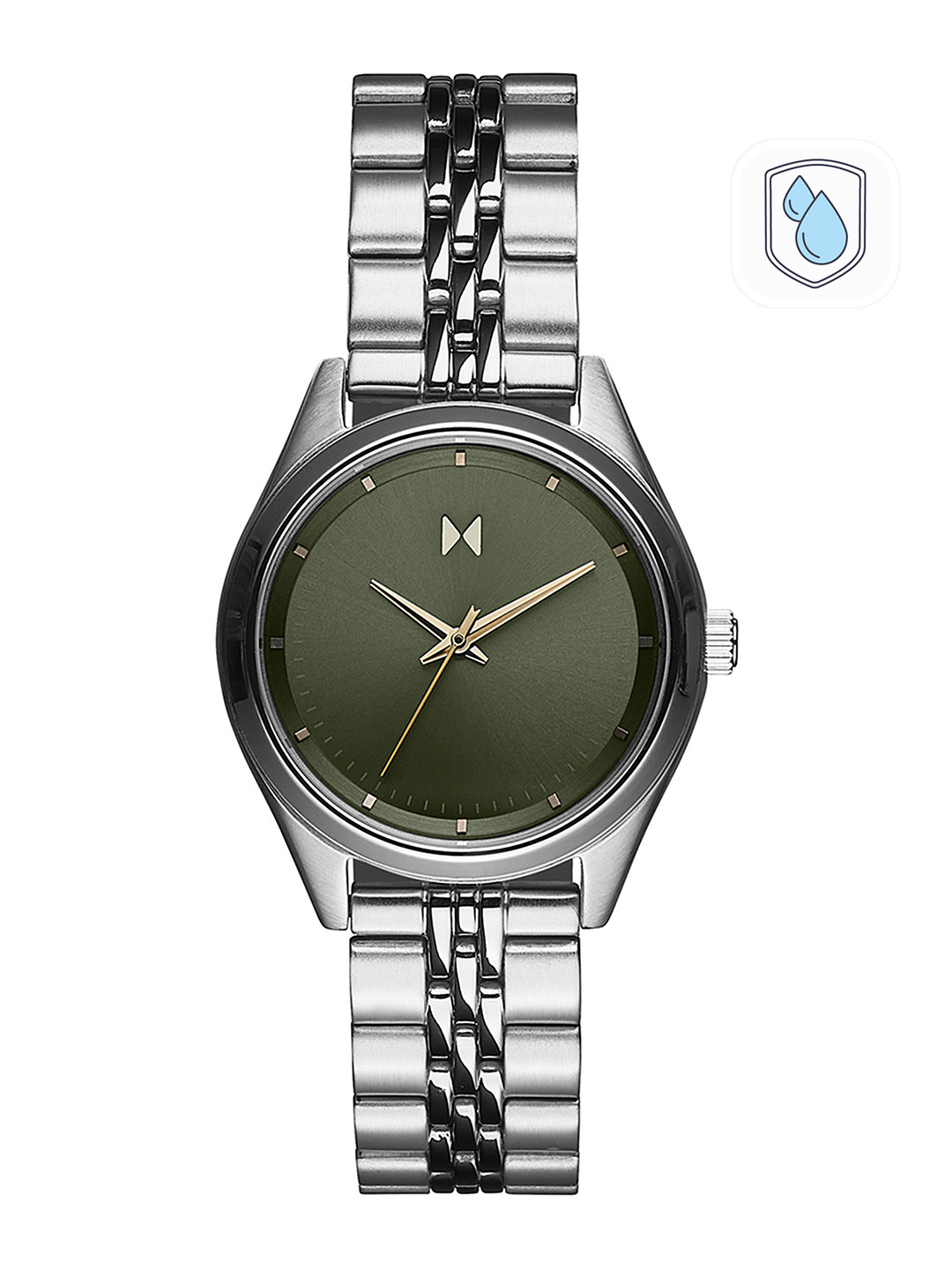 Buy MVMT Women Green Dial & Silver Toned Straps Rise Mini Analogue ...