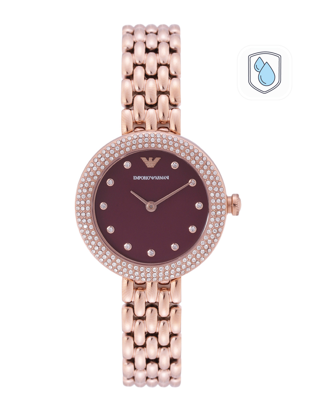 Buy Emporio Armani Women Maroon Analogue Watch AR11491 - Watches for ...