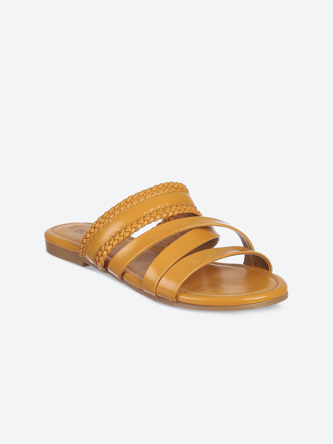 Buy Biba Women Tan Textured Open Toe Flats - Flats for Women 20263922 ...
