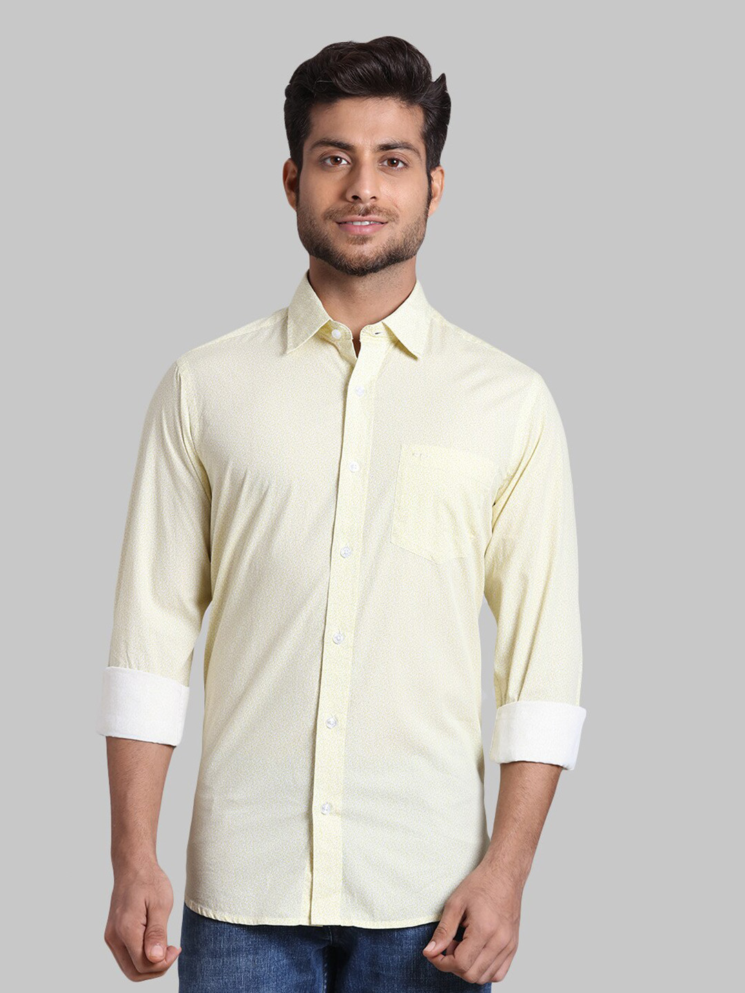 Buy ColorPlus Men Yellow Casual Shirt - Shirts for Men 20266044 | Myntra