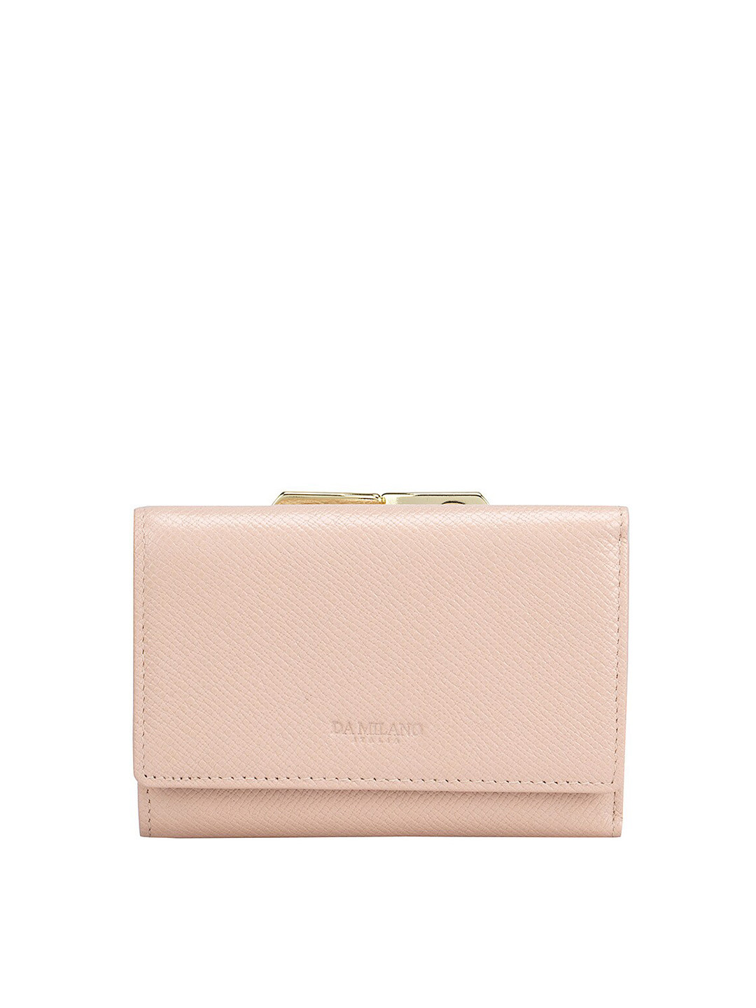 Buy Da Milano Women Pink Textured Leather Three Fold Wallet - Wallets ...