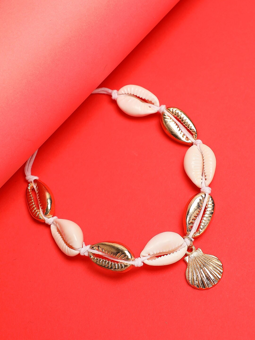 Buy Sohi Gold Plated Shell Anklet Cum Bracelet Anklet For Women 20270640 Myntra