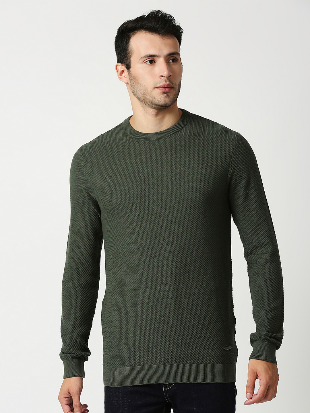 Buy Pepe Jeans Men Green Cotton Pullover Sweater - Sweaters for Men ...