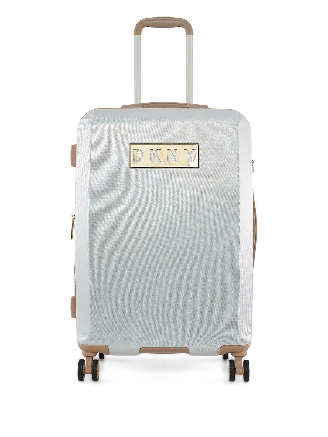 Buy DKNY White Solid Hard Sided Medium Trolley Suitcases - Trolley Bag ...