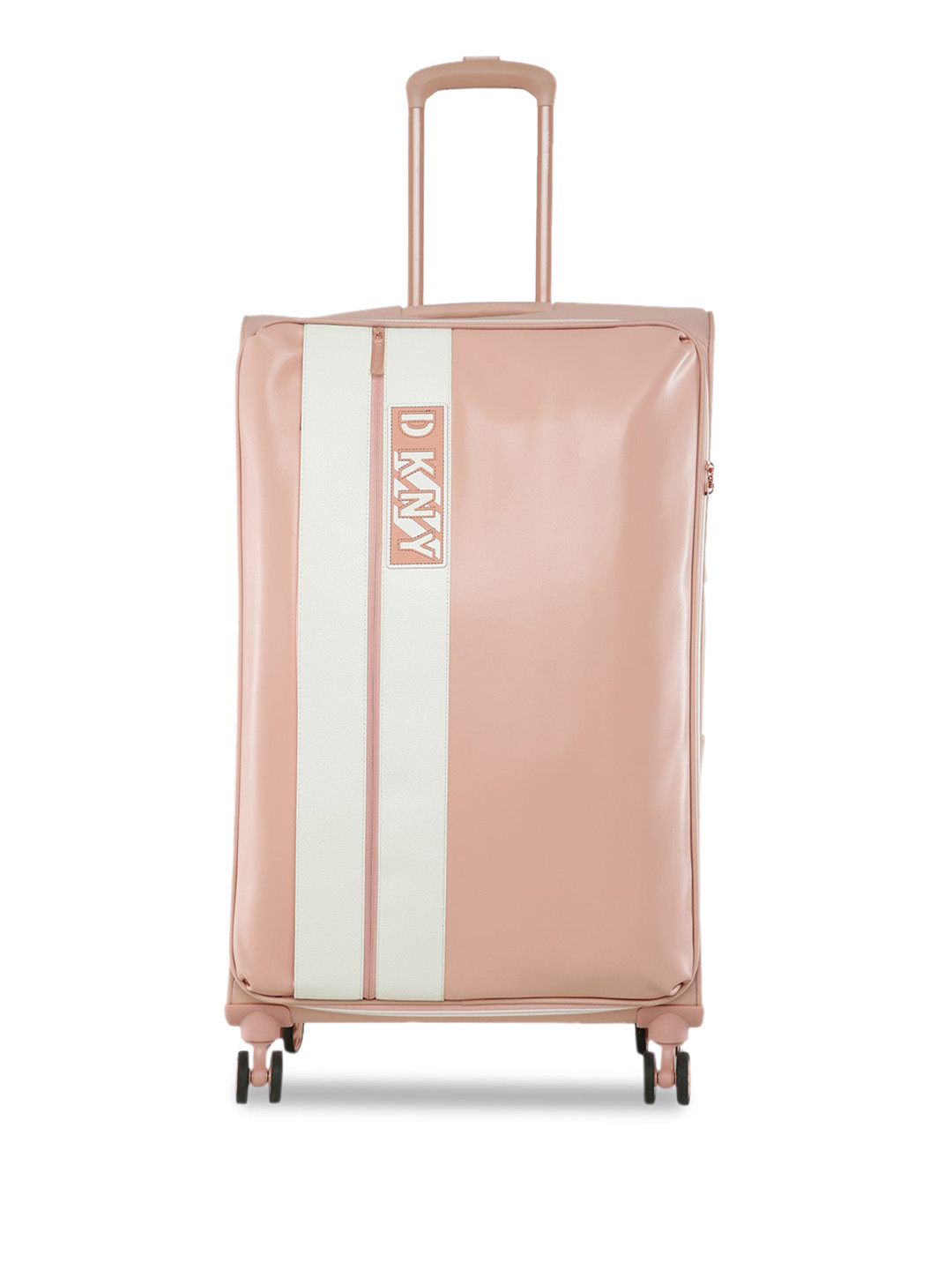 Buy DKNY INSTINCT Range Pink Solid Hard Sided Large Trolley Suitcase ...
