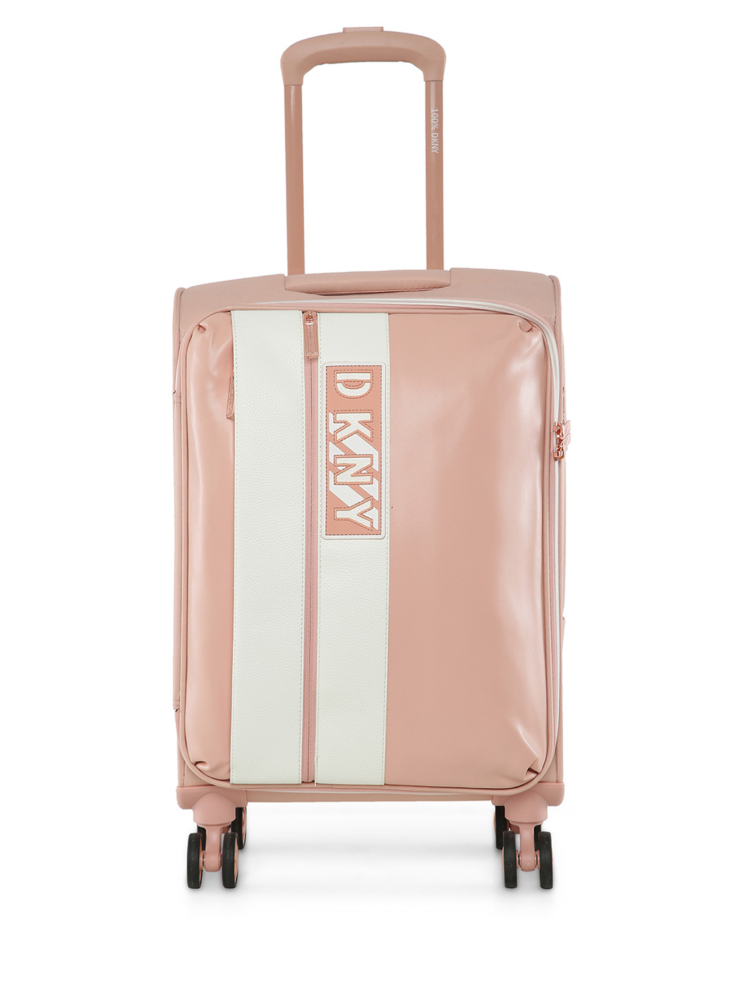 Buy DKNY INSTINCT Pink Solid Soft Sided Cabin Trolley Suitcase ...