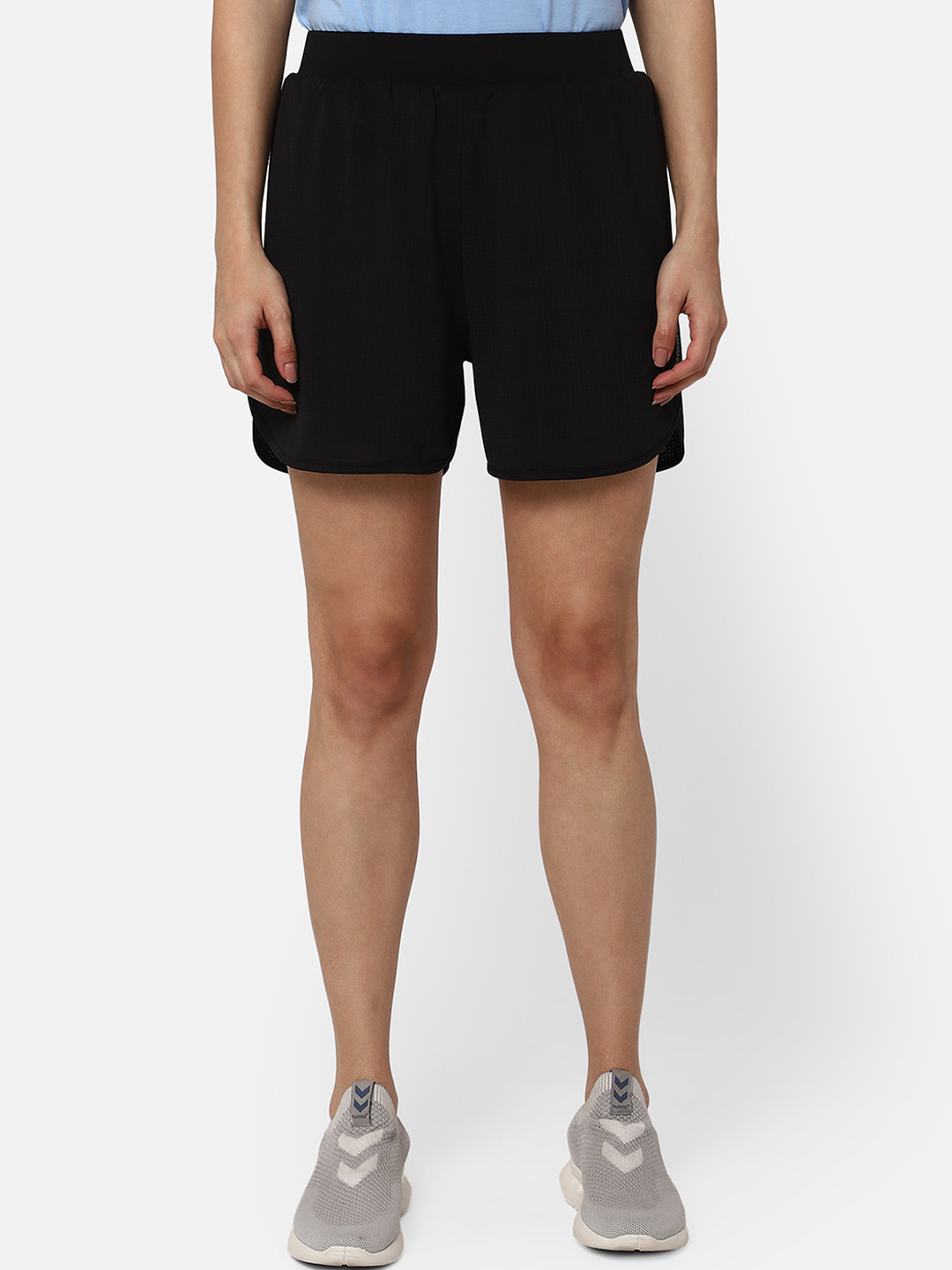 Buy Hummel Women Black Solid Running Shorts - Shorts for Women 20276390 | Myntra