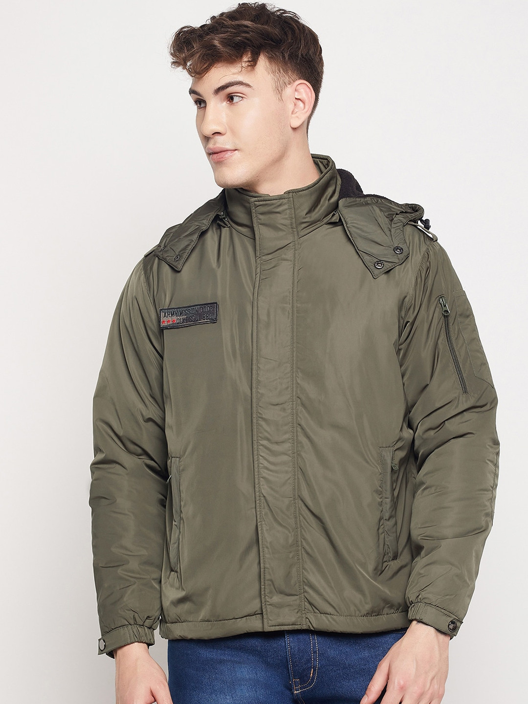 Buy Duke Men Green Hooded Bomber Jacket - Jackets for Men 20276860 | Myntra