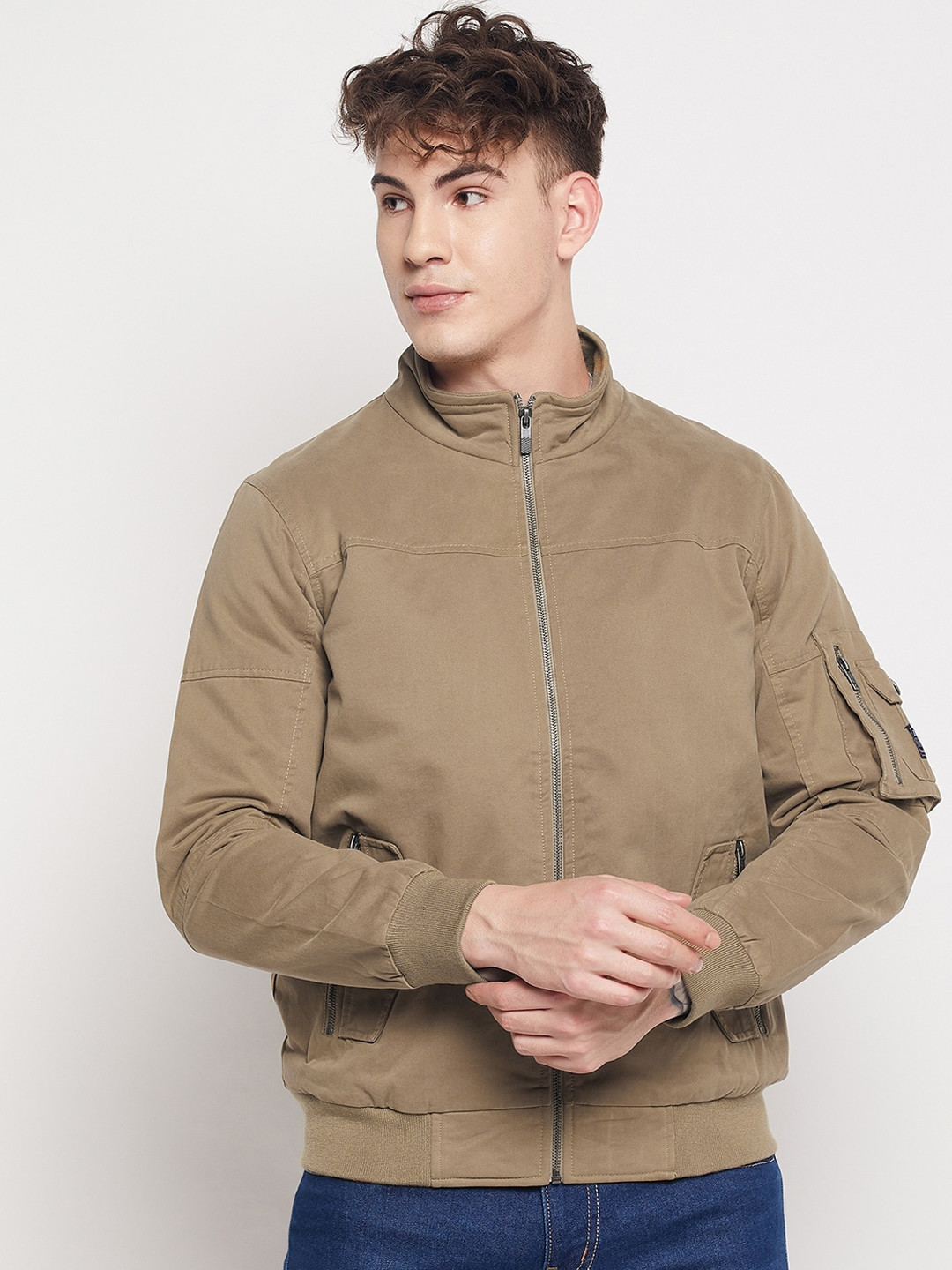 Buy Duke Men Khaki Bomber Jacket - Jackets for Men 20276870 | Myntra