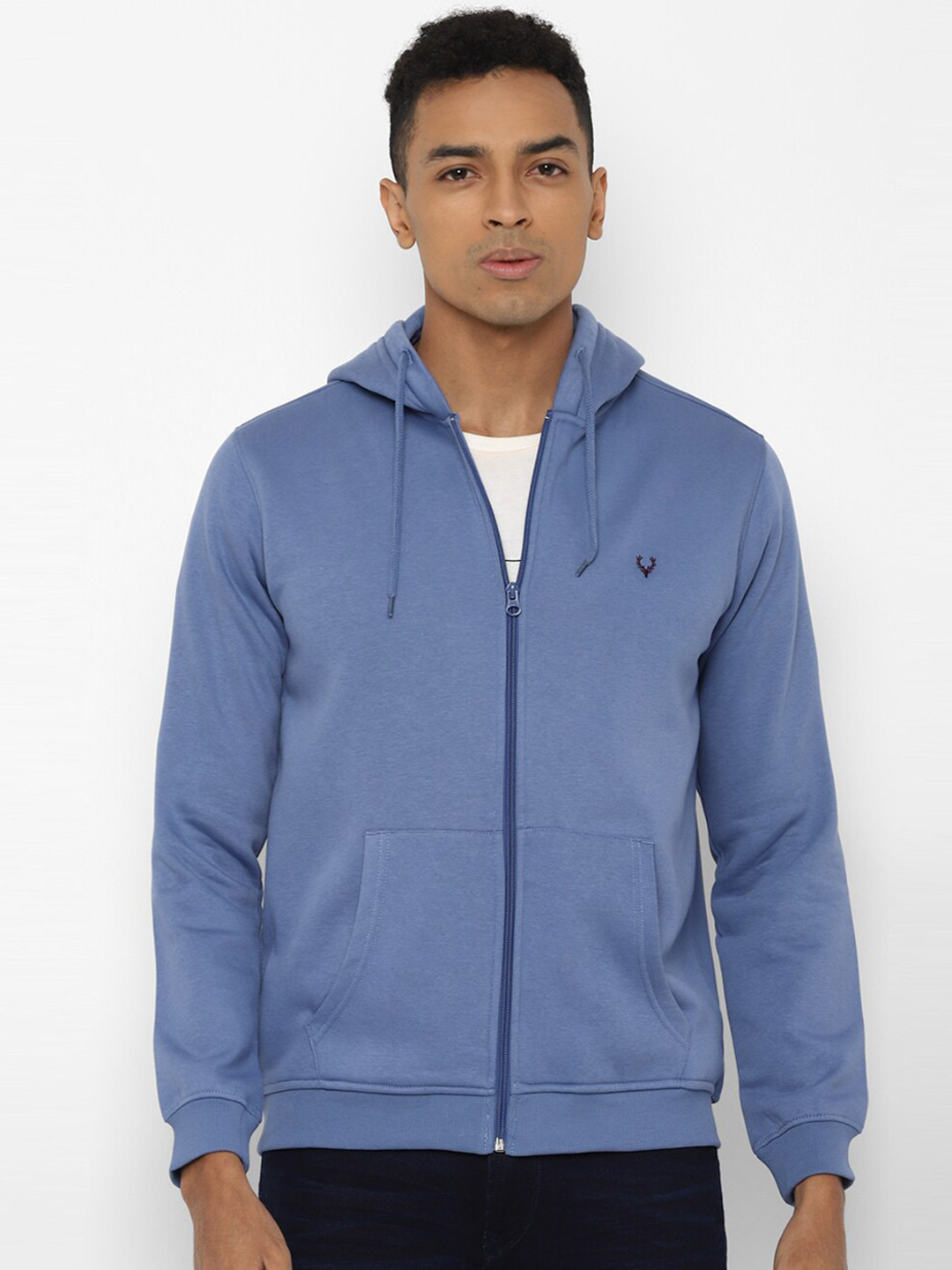 Buy Allen Solly Men Blue Hooded Sweatshirt - Sweatshirts for Men ...