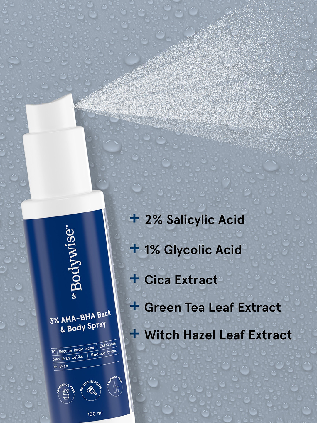 Buy Be Bodywise 3% AHA BHA Back & Body Spray With Salicylic Acid 100 Ml ...