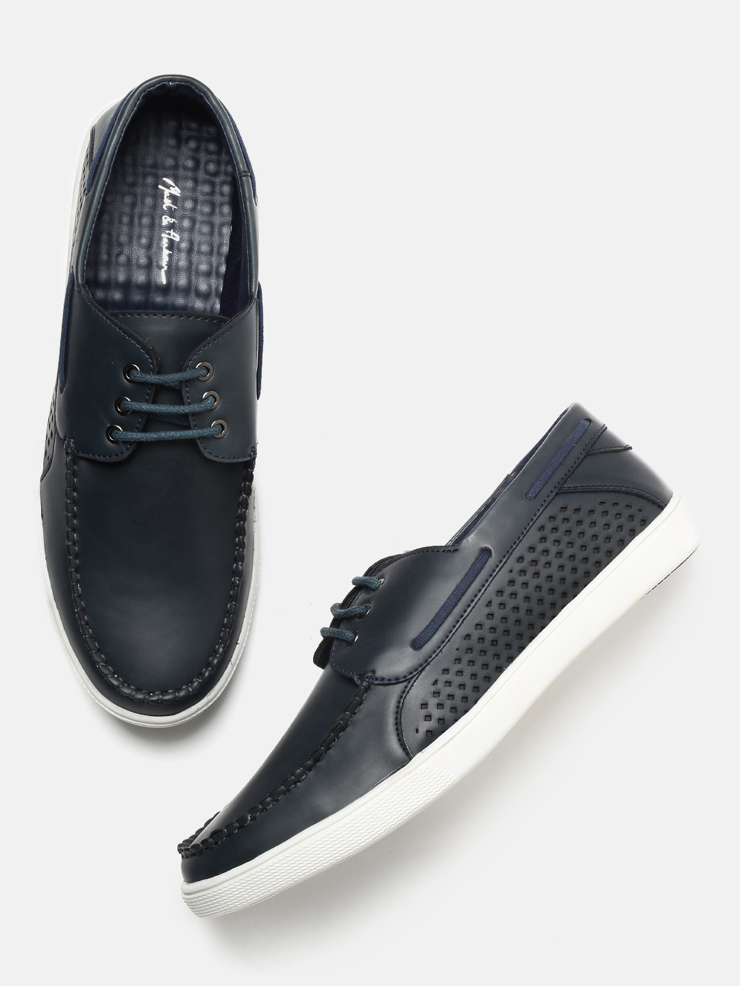 Buy Mast & Harbour Men Navy Blue Boat Shoes - Casual Shoes for Men ...