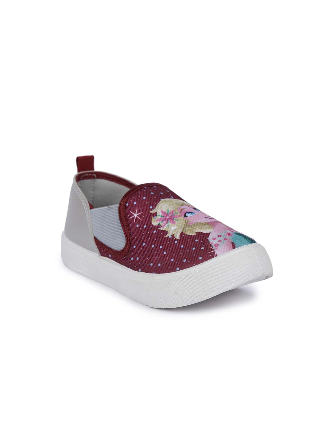 Buy Toothless Girls Maroon Frozen Printed Slip On Sneakers - Casual ...