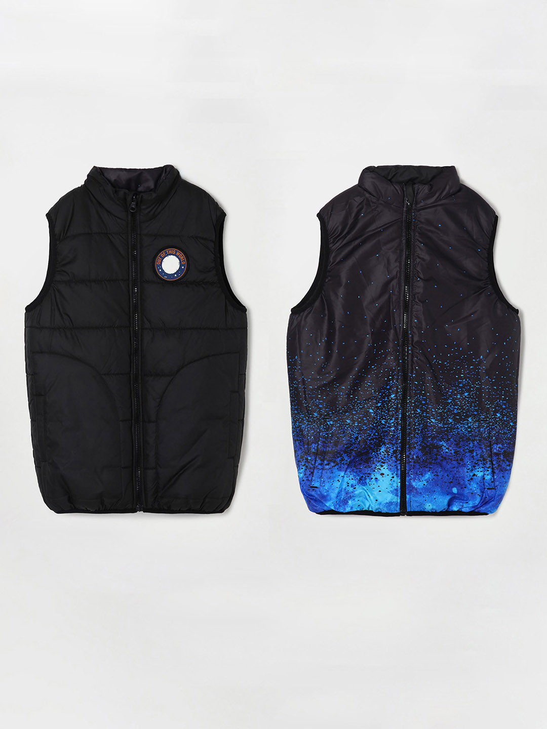 Buy Fame Forever By Lifestyle Boys Blue Lightweight Crop Puffer Jacket ...