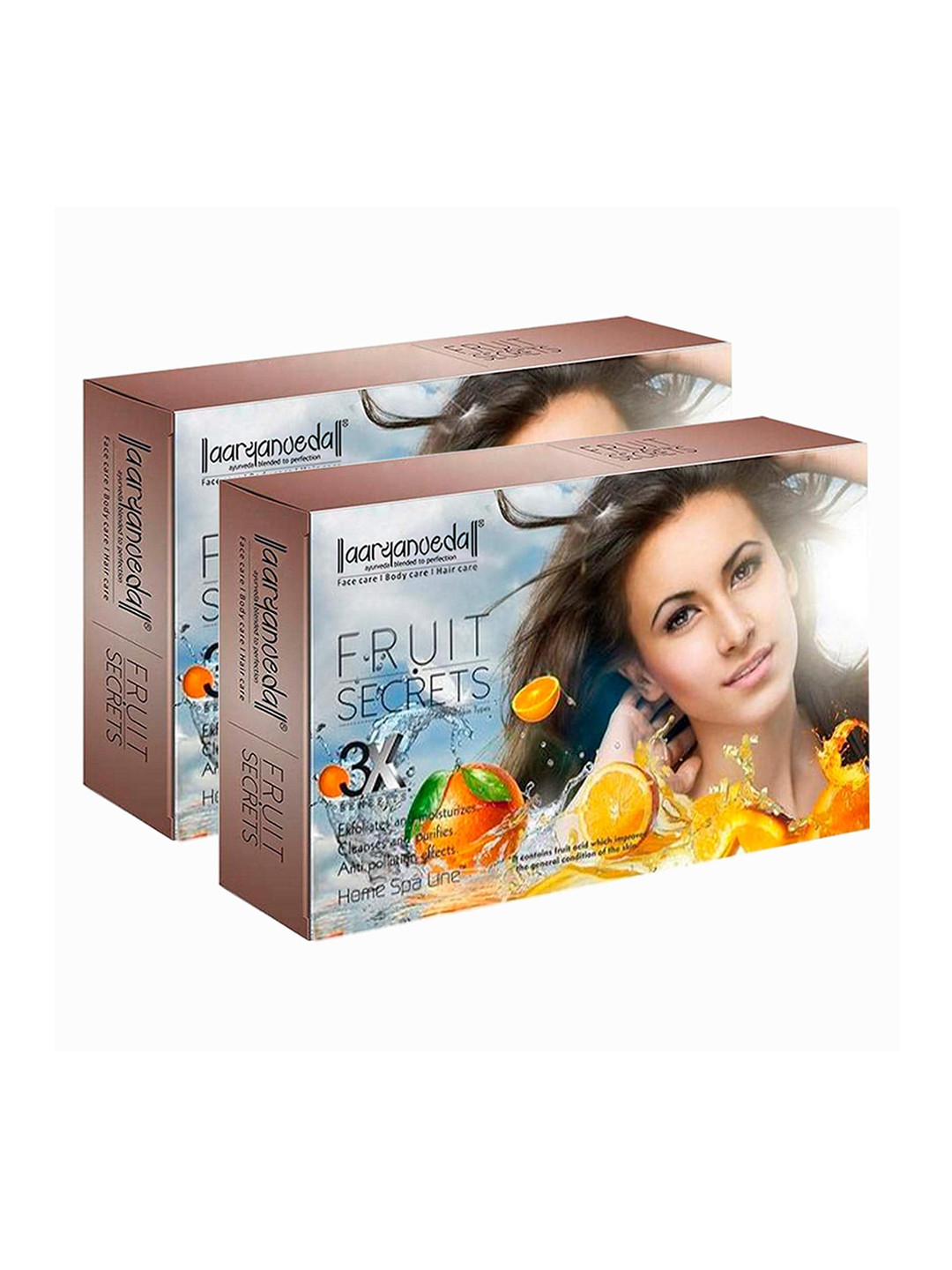Buy Aryanveda Set Of 2 Fruit Secrets Facial Spa Kit - Facial Kit for ...