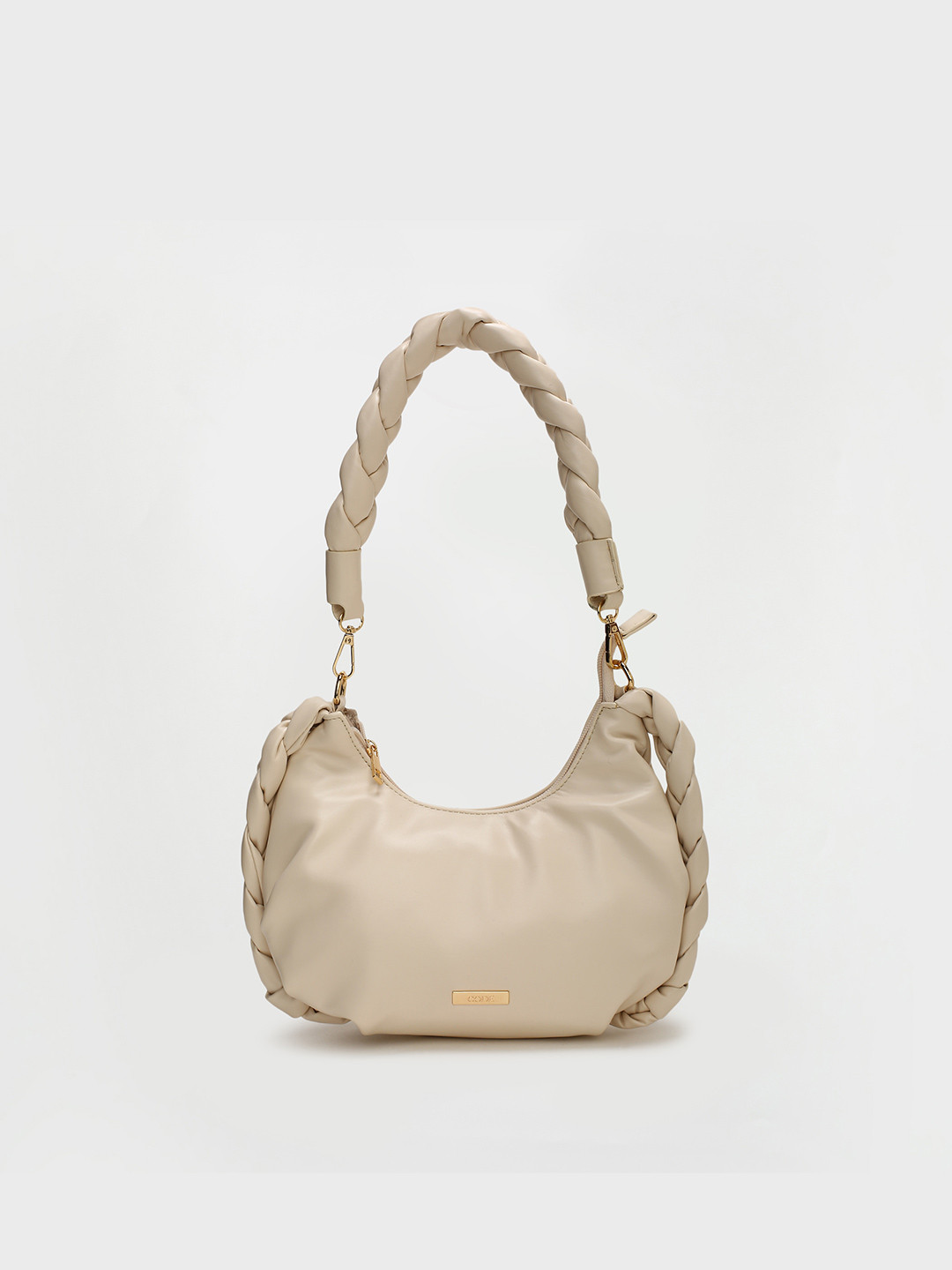 Buy CODE By Lifestyle Beige Structured Handheld Bag - Handbags for ...