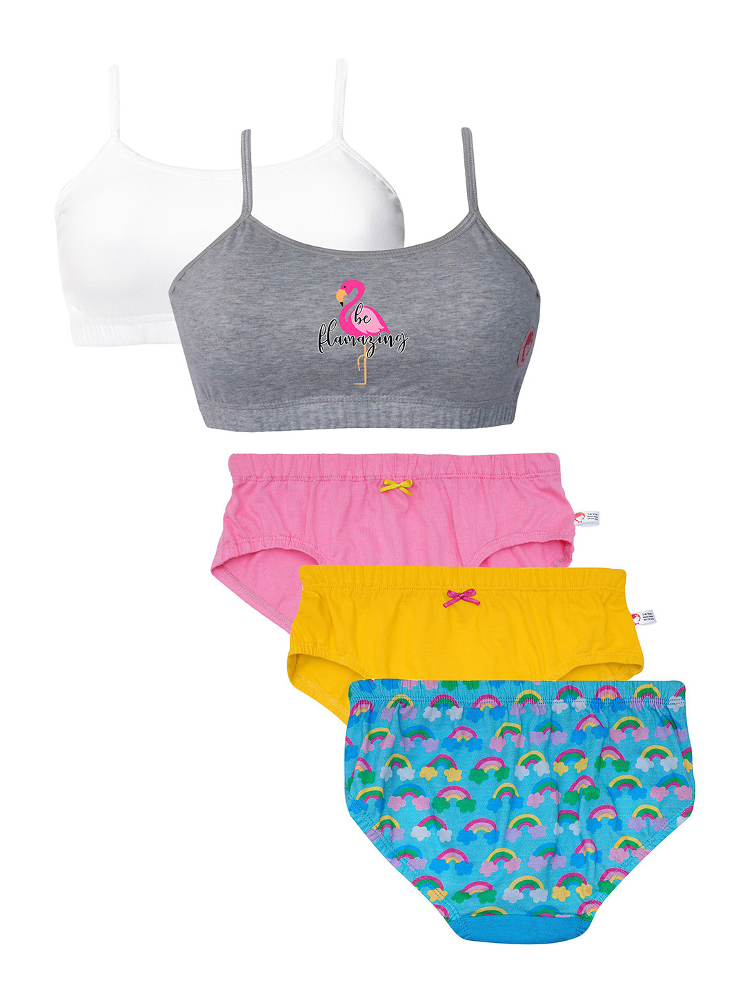 Buy DChica Teen Girls Set Of 3 Panties 2 Beginner Bras Bra For buy-dchica-teen-girls-set-of-3-panties-2-beginner-bras-bra-for