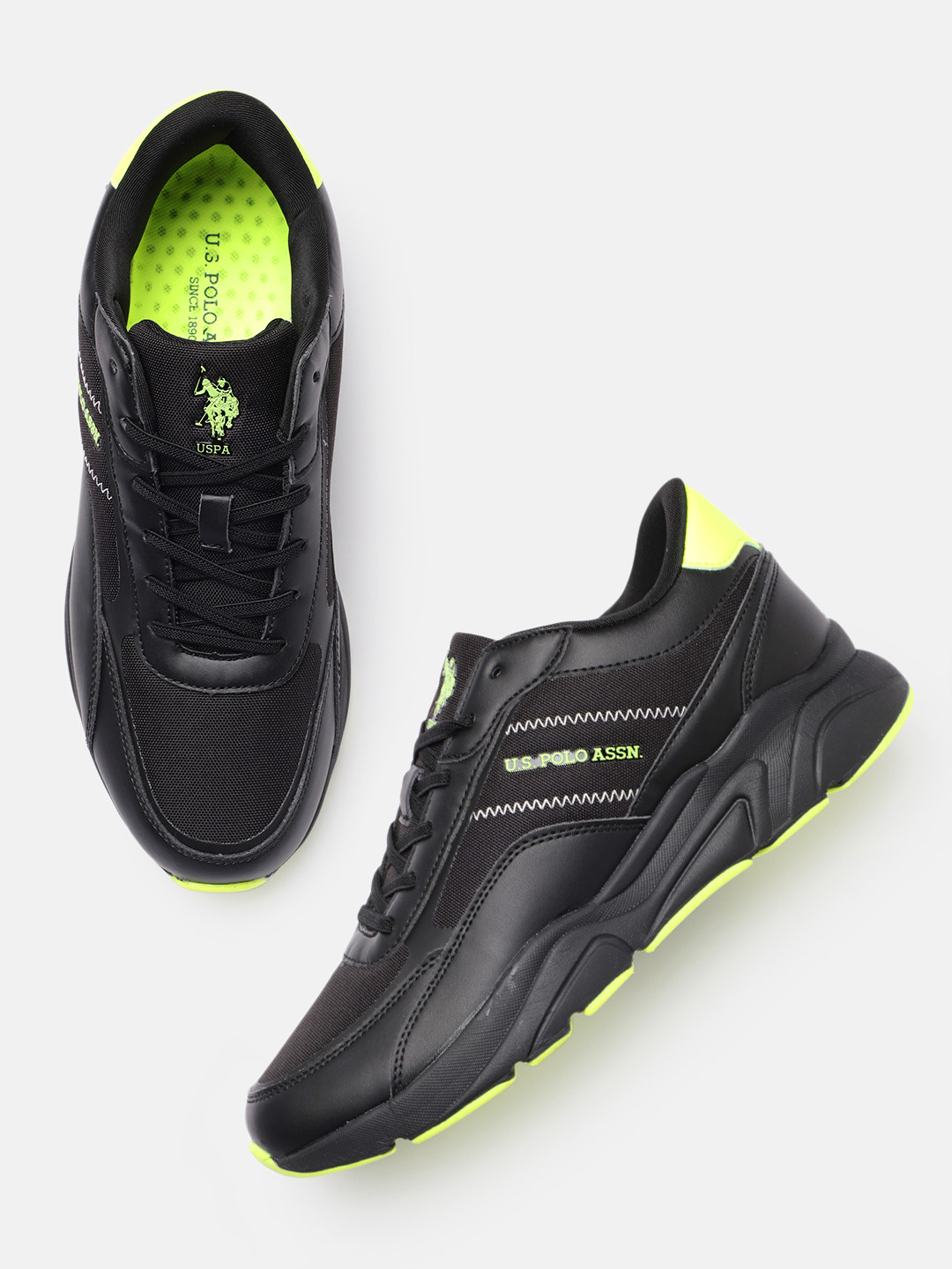 Buy U.S. Polo Assn. Men Black Gyda Walking Shoes - Sports Shoes for Men ...