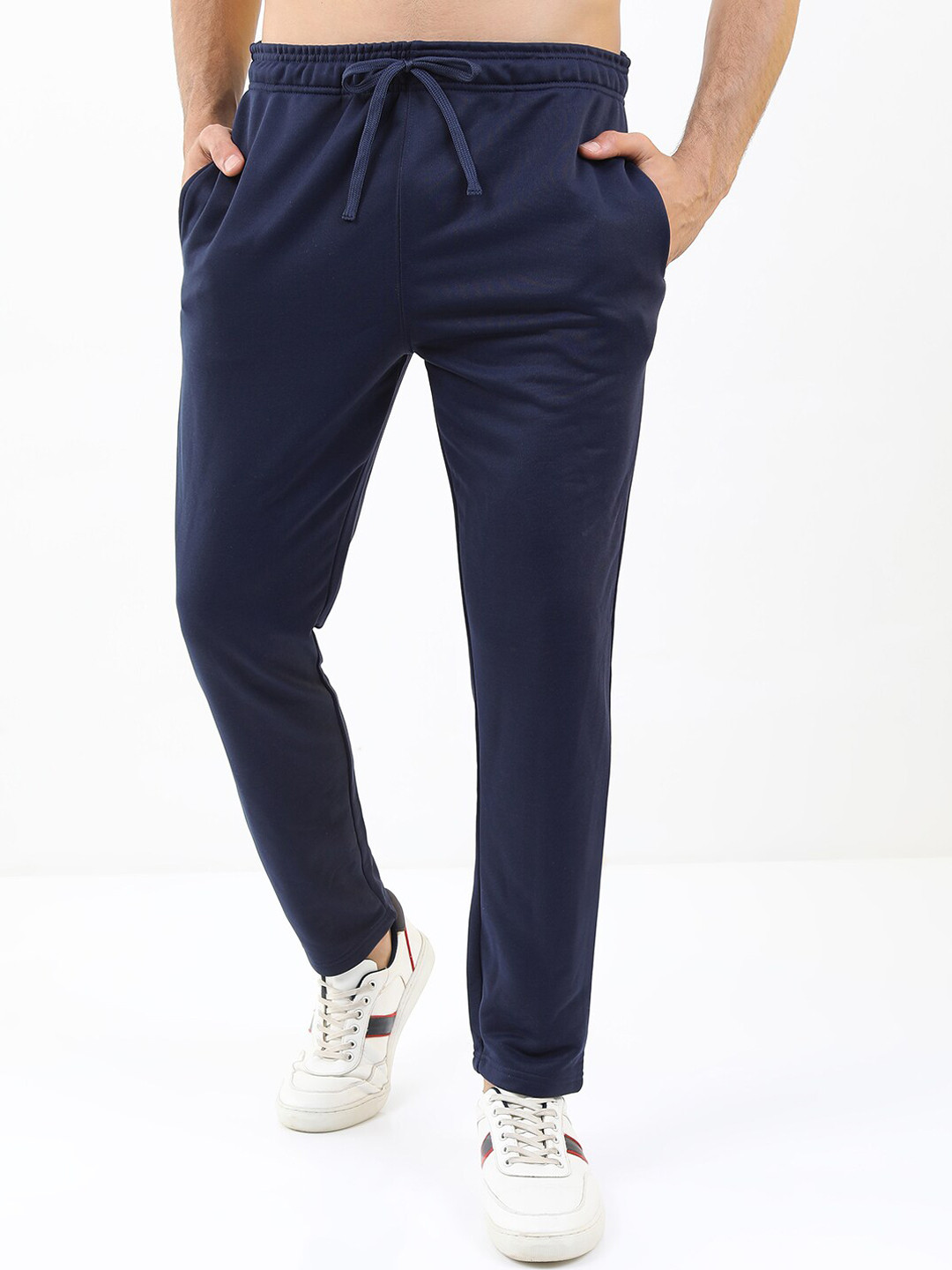 Buy KETCH Men Navy Blue Solid Track Pants - Track Pants for Men ...
