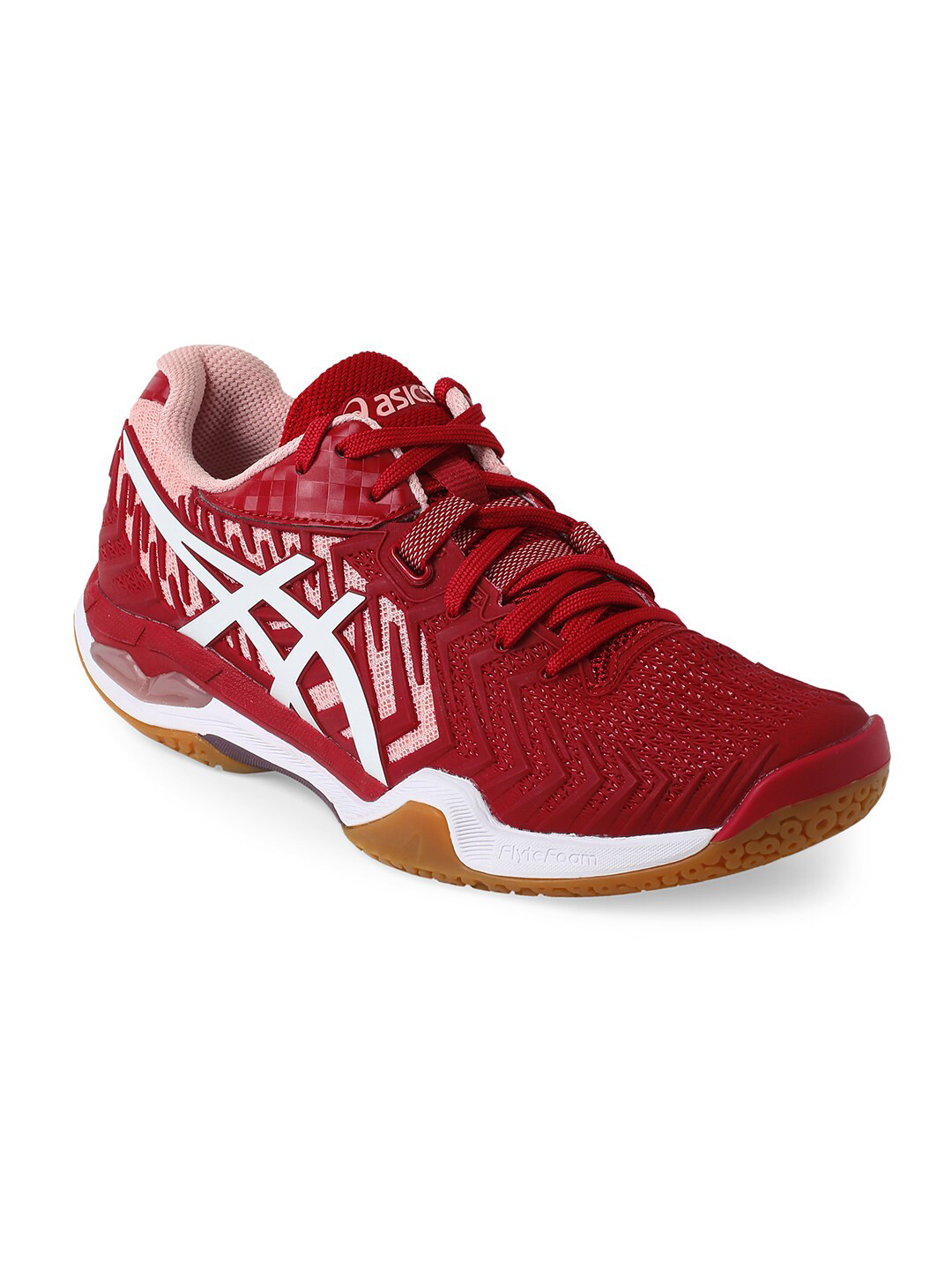 Buy ASICS Women Red Court Control FF 2 Badminton Non Marking Shoes ...
