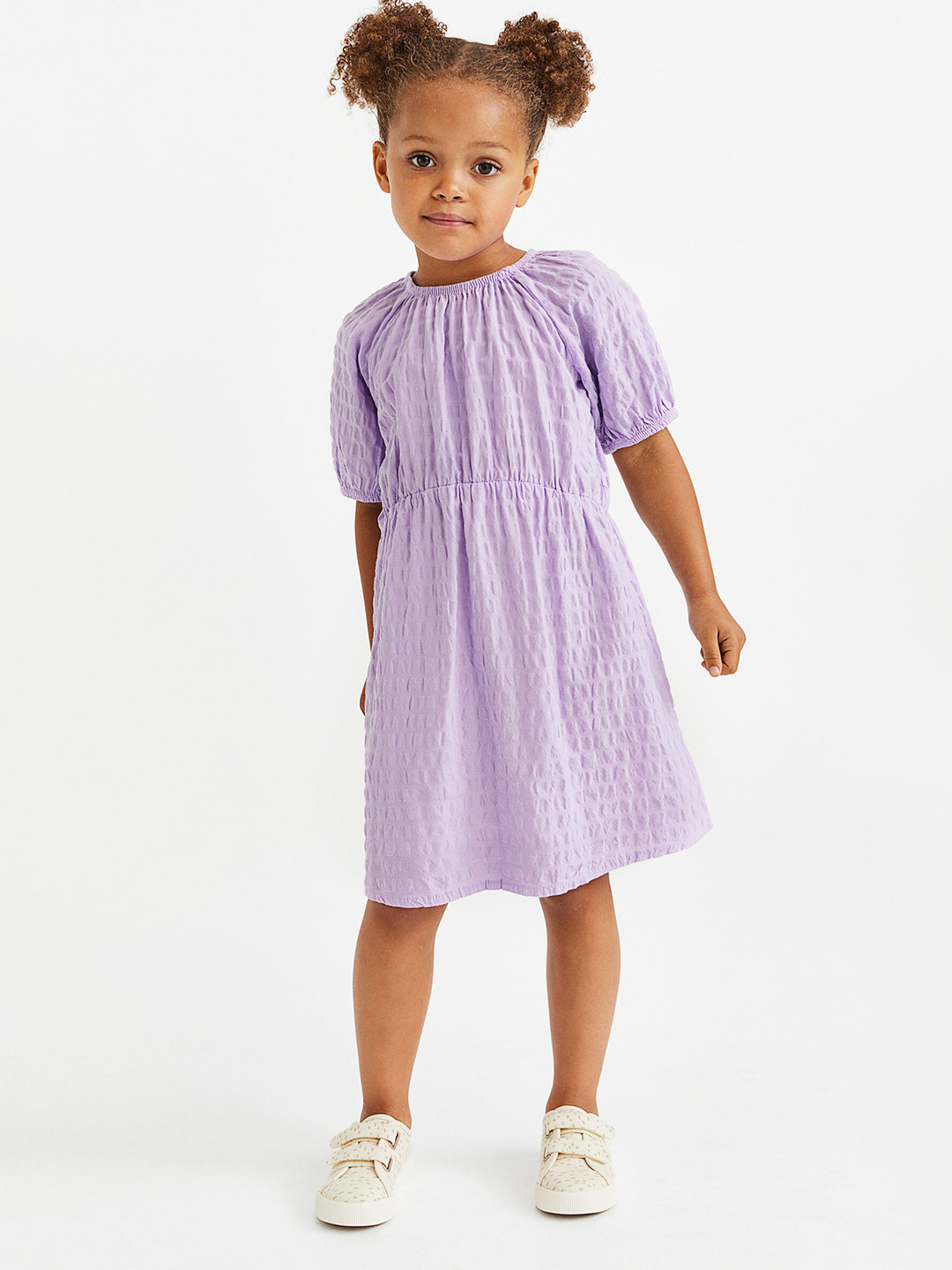Buy H&M Girls Seersucker Dress - Dresses for Girls 20305098 | Myntra