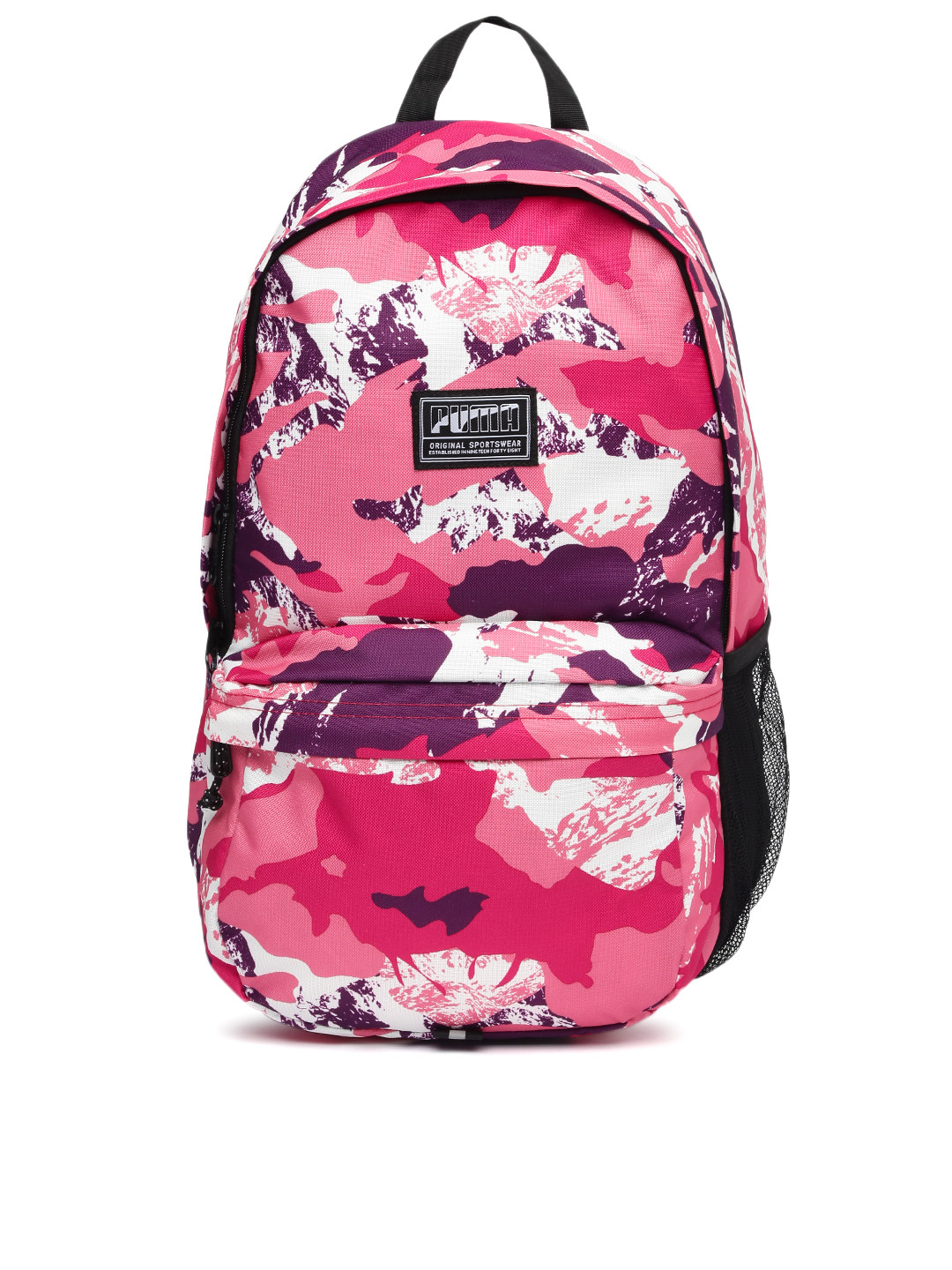 Buy Puma Unisex Pink & Purple Graphic Print Academy Backpack ...