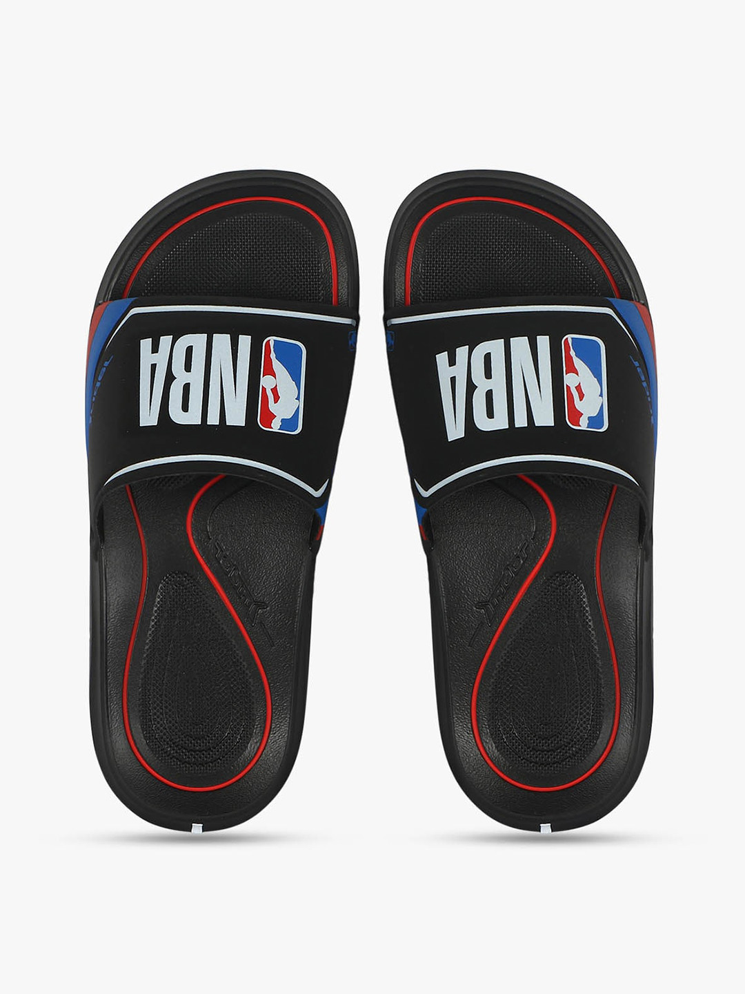 Buy Rider Men Black & Blue Printed Sliders - Flip Flops for Men ...