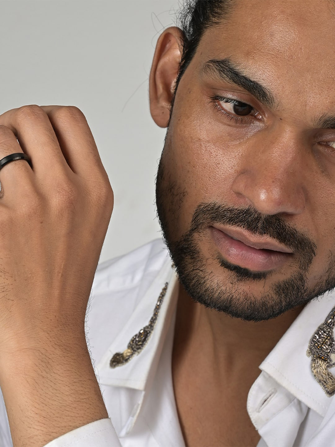 Buy PALMONAS Men Black Solid Band Finger Ring - Ring for Men 20307778 ...