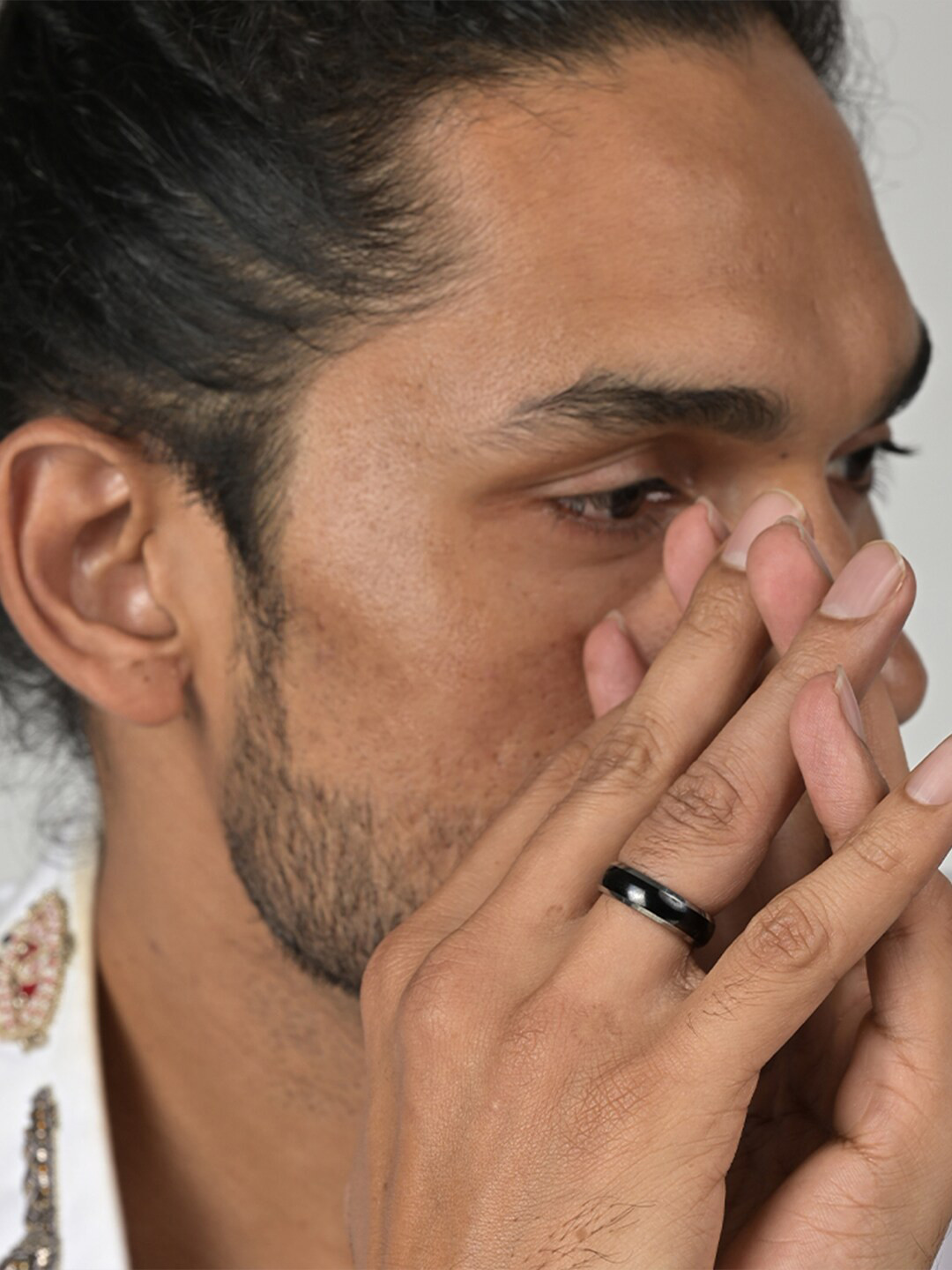 Buy PALMONAS Men Black Band Ring - Ring for Men 20307806 | Myntra