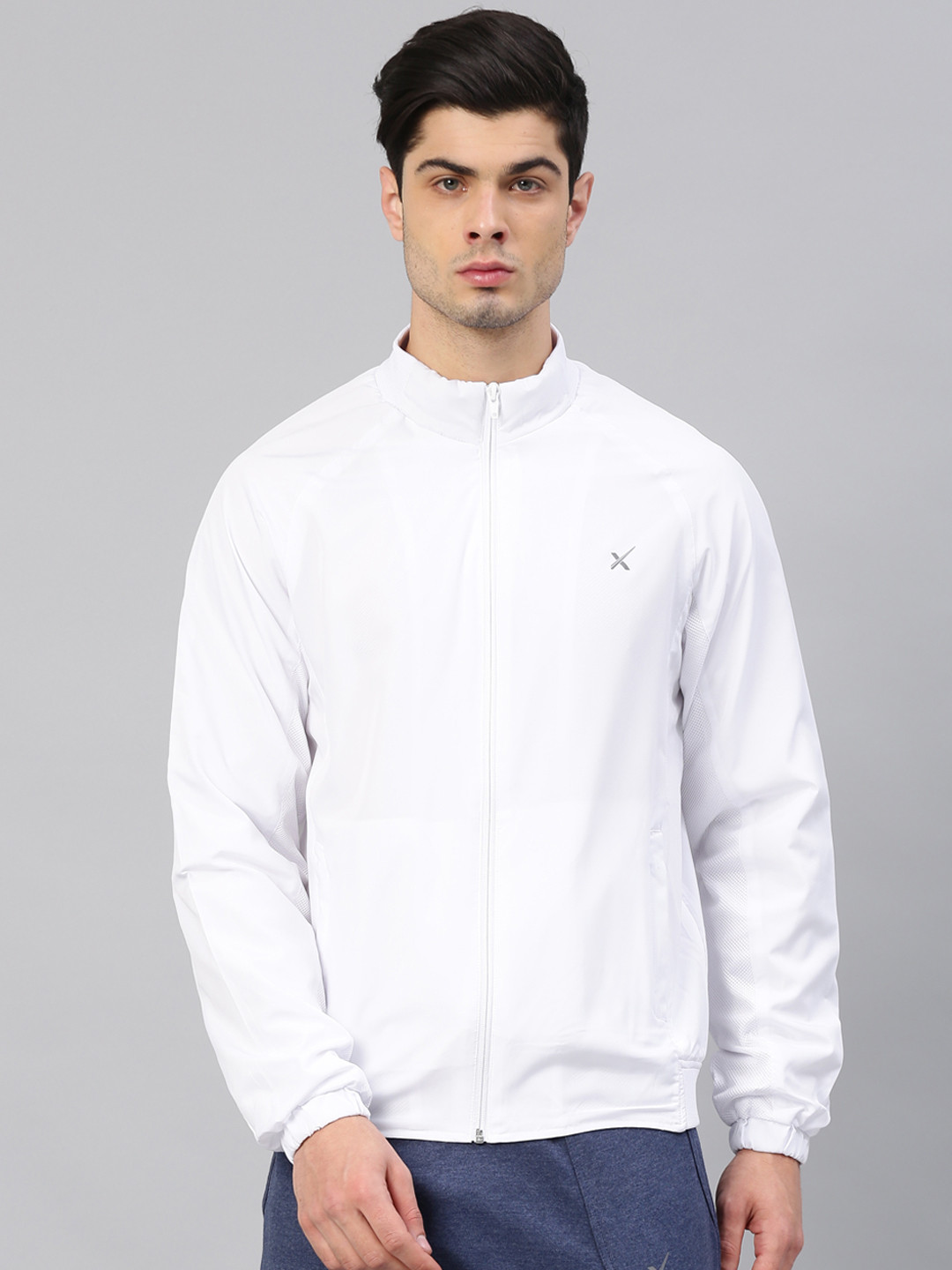 Buy HRX By Hrithik Roshan Men White Solid Sporty Jacket - Jackets for ...