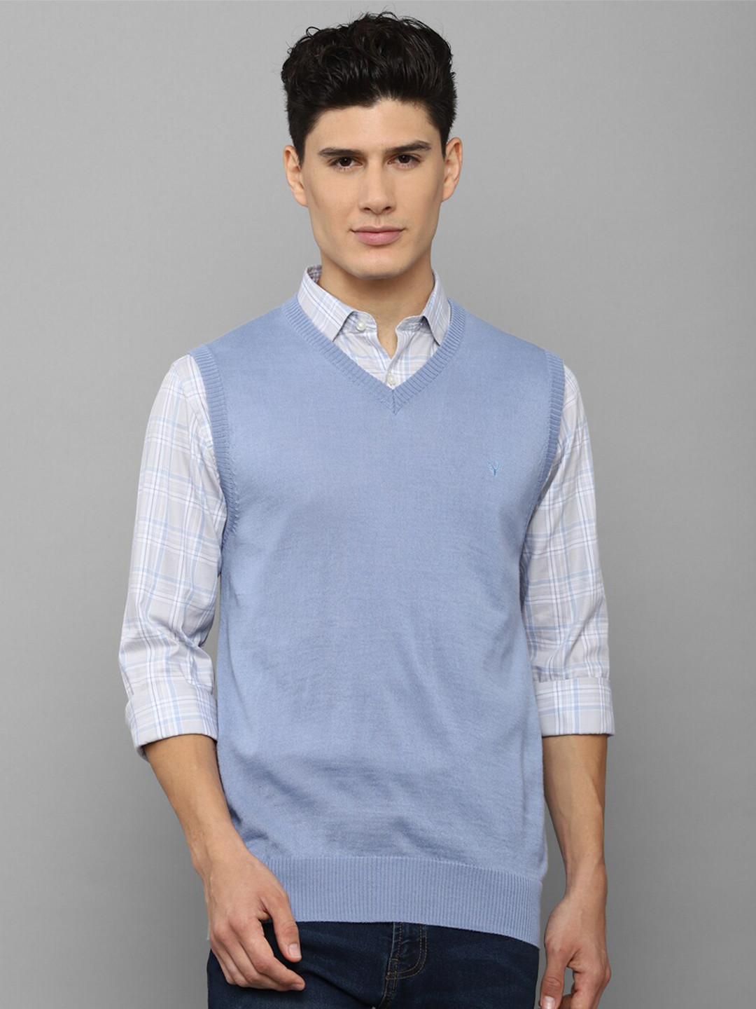 Buy Allen Solly Men Blue Sweater Vest - Sweaters for Men 20313518 | Myntra