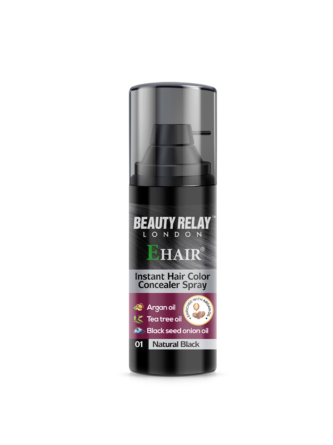 Buy BeautyRelay London Black Instant Hair Color Spray 40ml - Hair ...