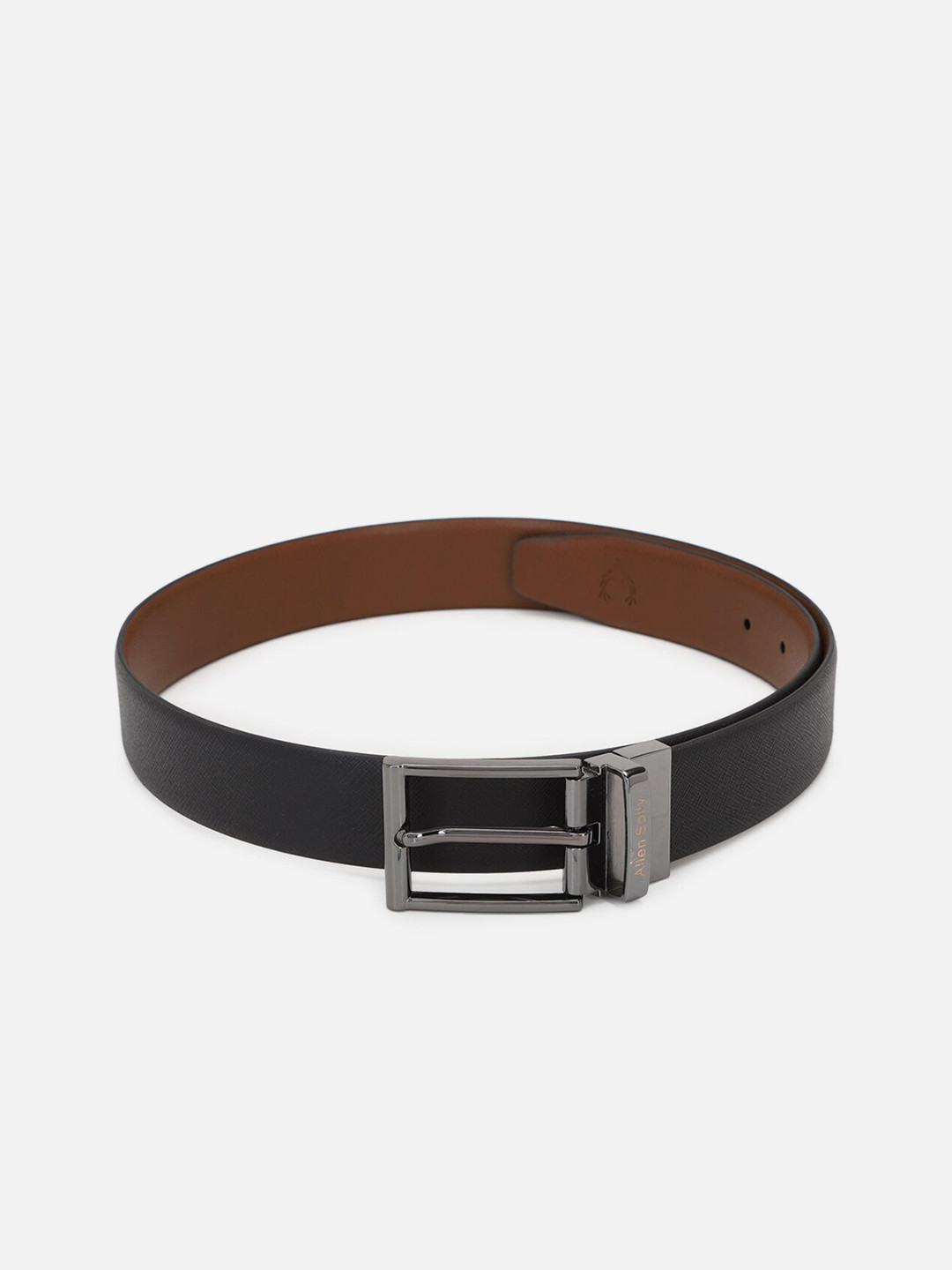 Buy Allen Solly Men Black Leather Reversible Formal Belt - Belts for ...