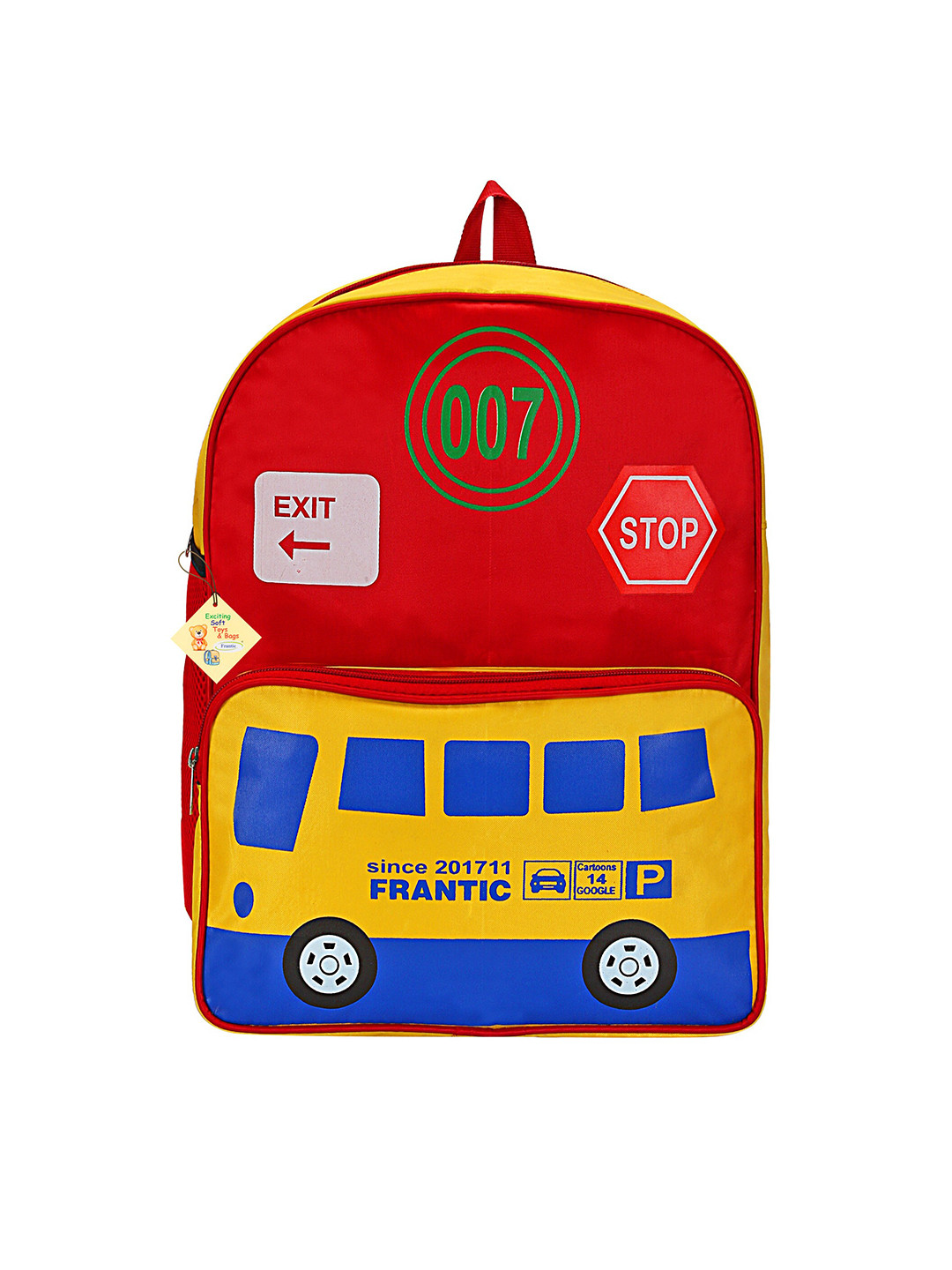 Buy Frantic Kids Yellow & Red Graphic Padded Backpack - Backpacks for ...