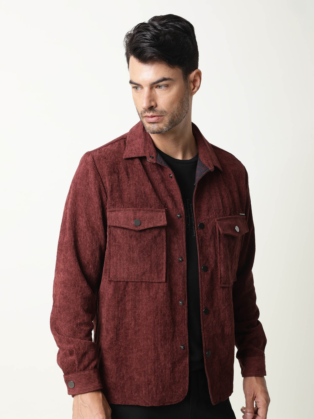 Buy RARE RABBIT Men Nelli Slim Fit Striped Crop Denim Jacket - Jackets ...