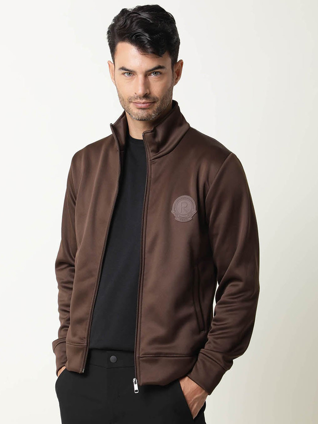 Buy RARE RABBIT Men Bond Tailored Fit Crop Biker Jacket - Jackets for ...