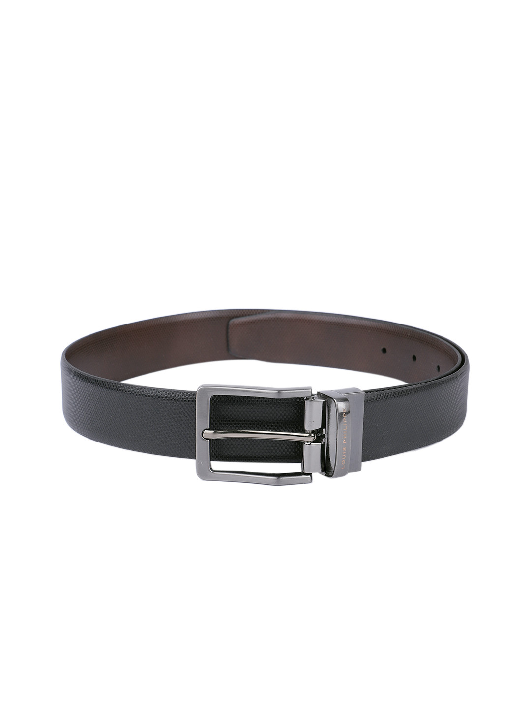 Buy Louis Philippe Men Black & Brown Reversible Leather Belt - Belts ...